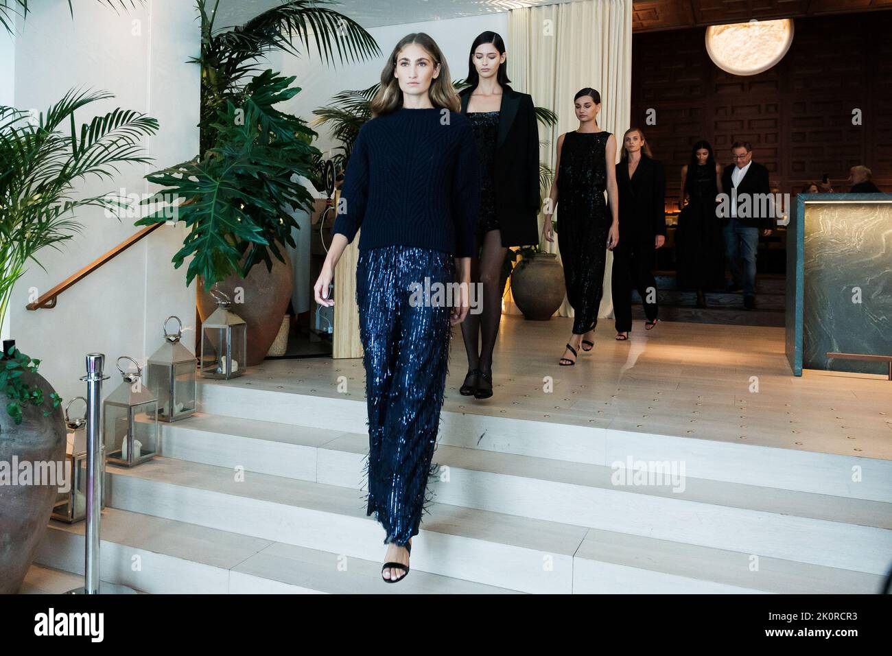 Madrid, Spain. 13th Sep, 2022. Models walk the runway wearing creation ...