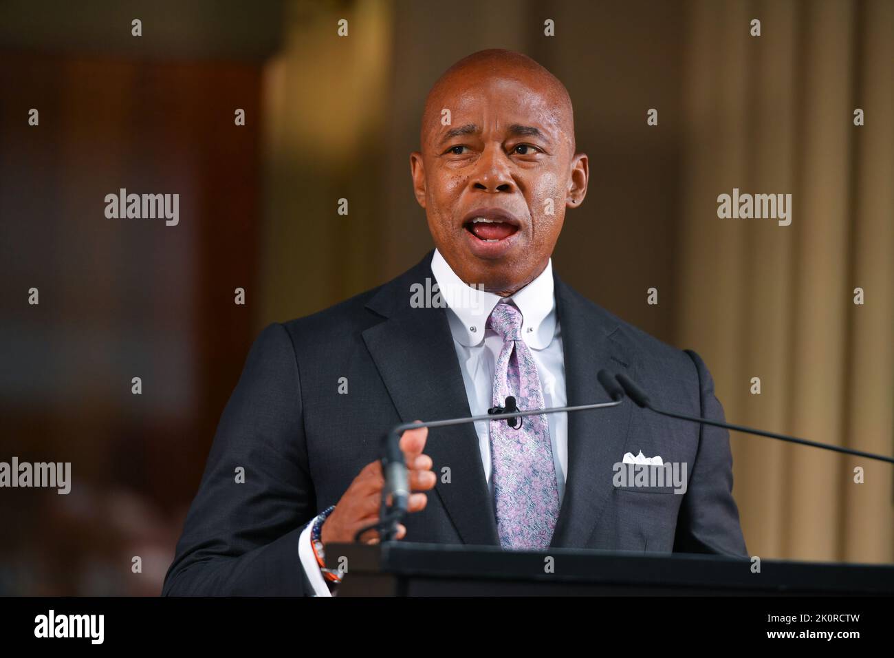 Mayor Eric Adams attends the James Earl Jones Theater dedication ...