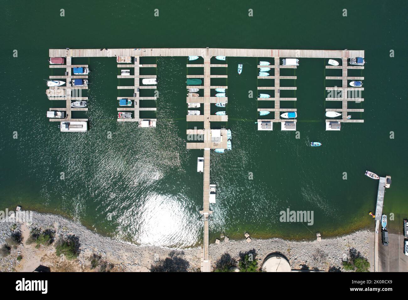 A top view of a port city Stock Photo - Alamy