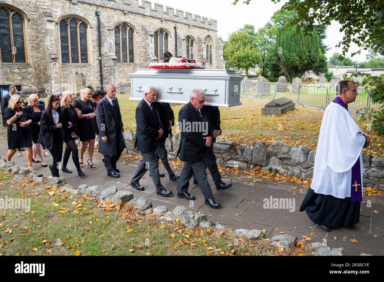 Prittlewell, Southend on Sea, Essex, UK. 13th Sep, 2022. A funeral ...