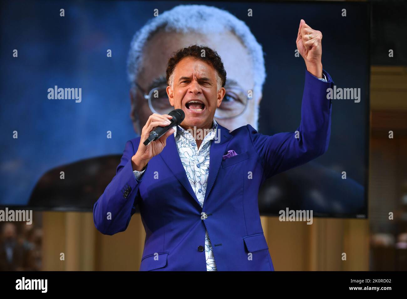 Brian Stokes Mitchell attends the James Earl Jones Theater dedication ...