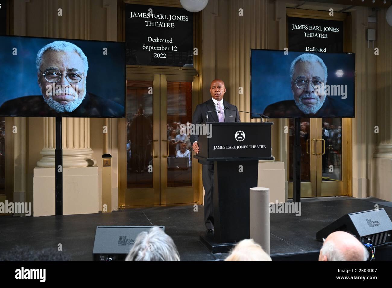 Mayor Eric Adams attends the James Earl Jones Theater dedication ...