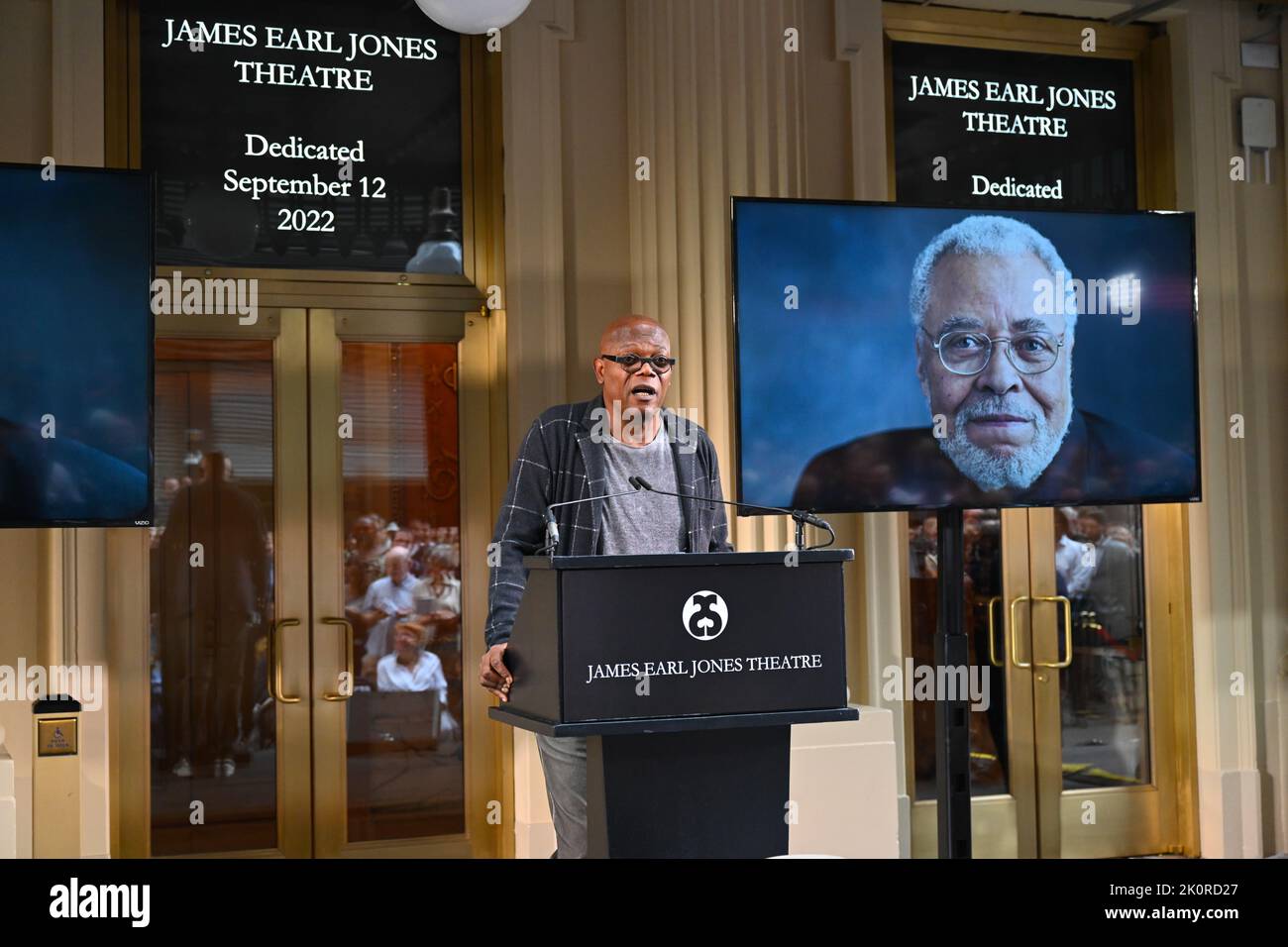 Samuel L. Jackson attends the James Earl Jones Theater dedication ...