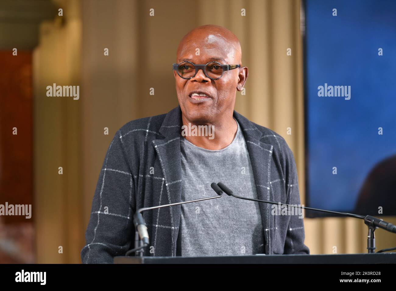 Samuel L. Jackson attends the James Earl Jones Theater dedication ...
