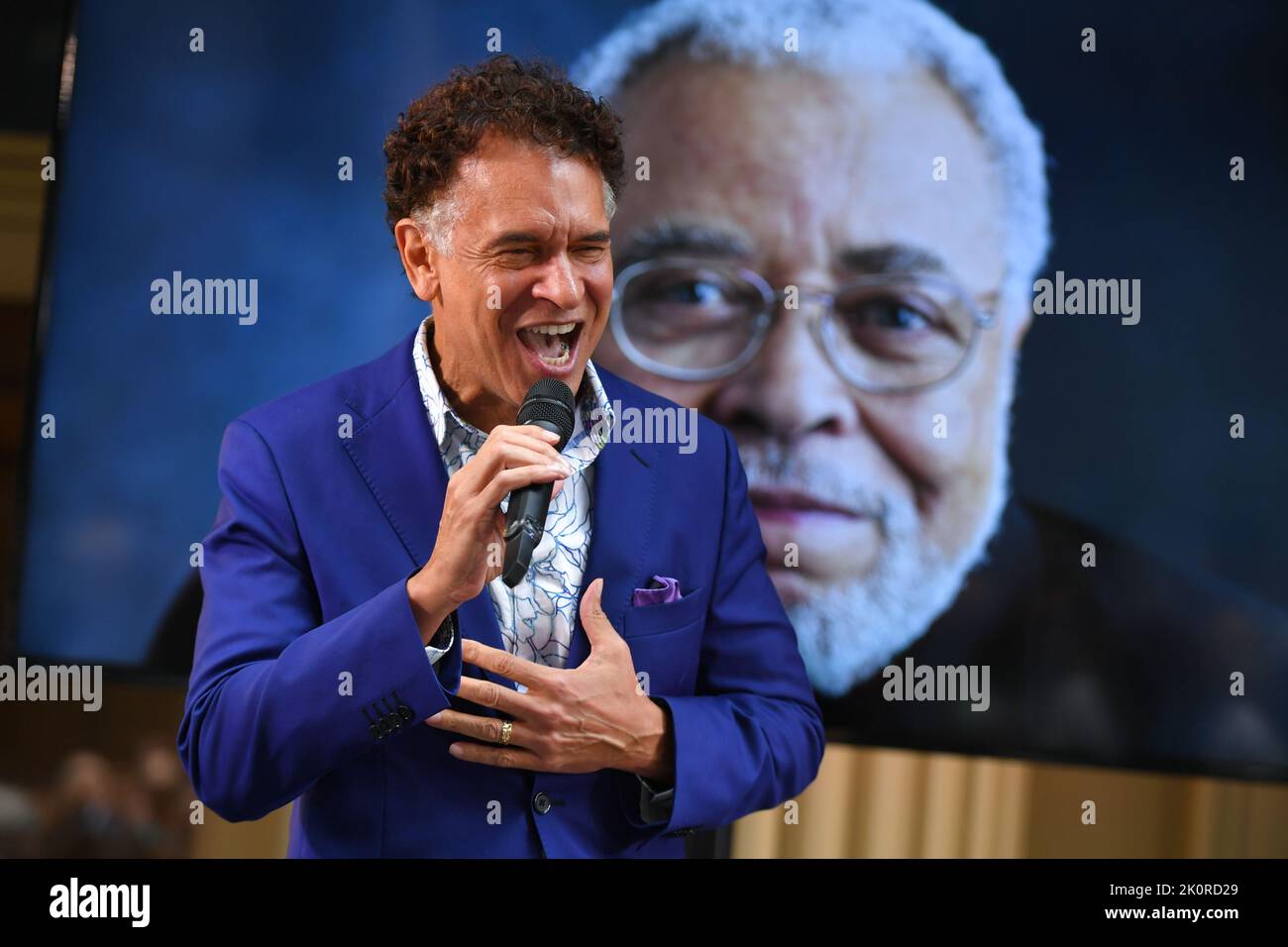 Brian Stokes Mitchell attends the James Earl Jones Theater dedication ...