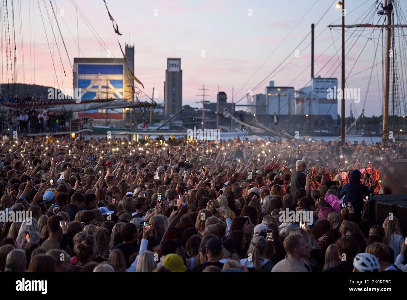 Excited crowd at Tall Ship Race 2022 in Aalborg Stock Photo - Alamy