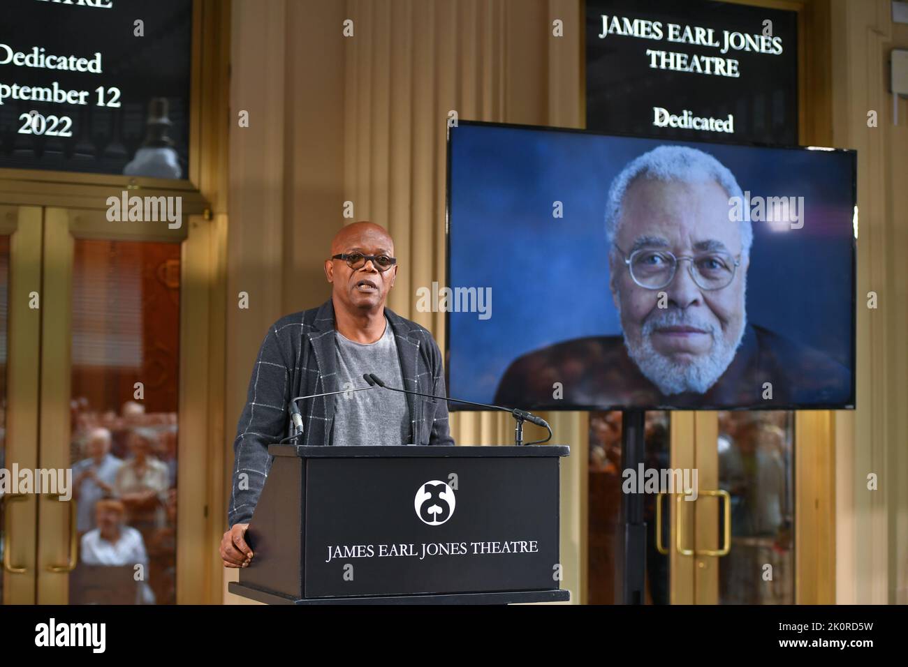 Samuel L. Jackson attends the James Earl Jones Theater dedication ...