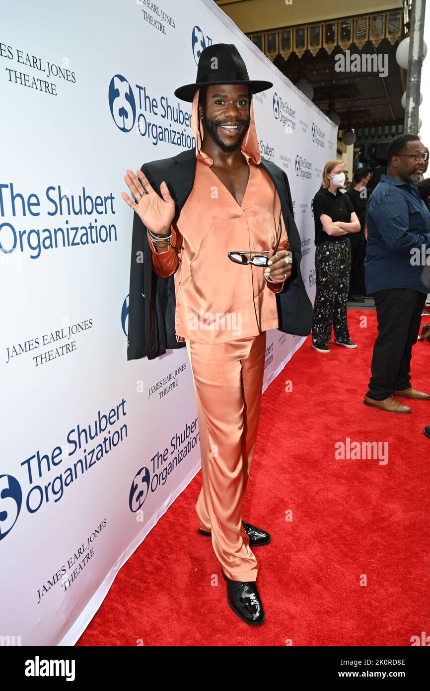 Antwayn Hopper attends the James Earl Jones Theater dedication ceremony ...