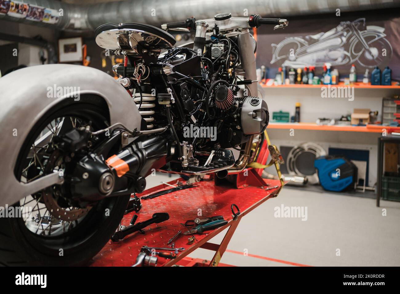 Motorcycle maintenance stand hi-res stock photography and images - Alamy