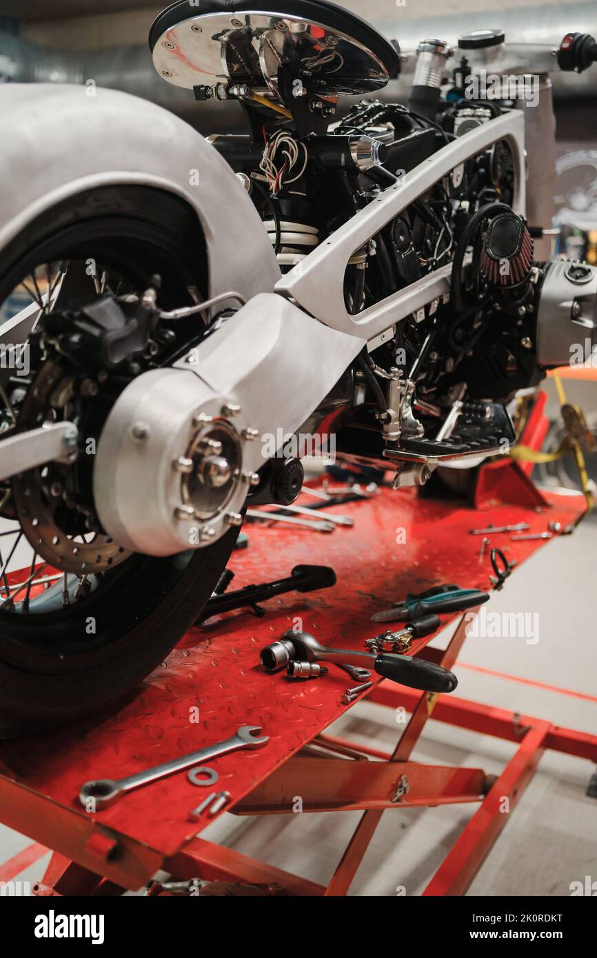 Motorcycle maintenance stand hi-res stock photography and images - Alamy
