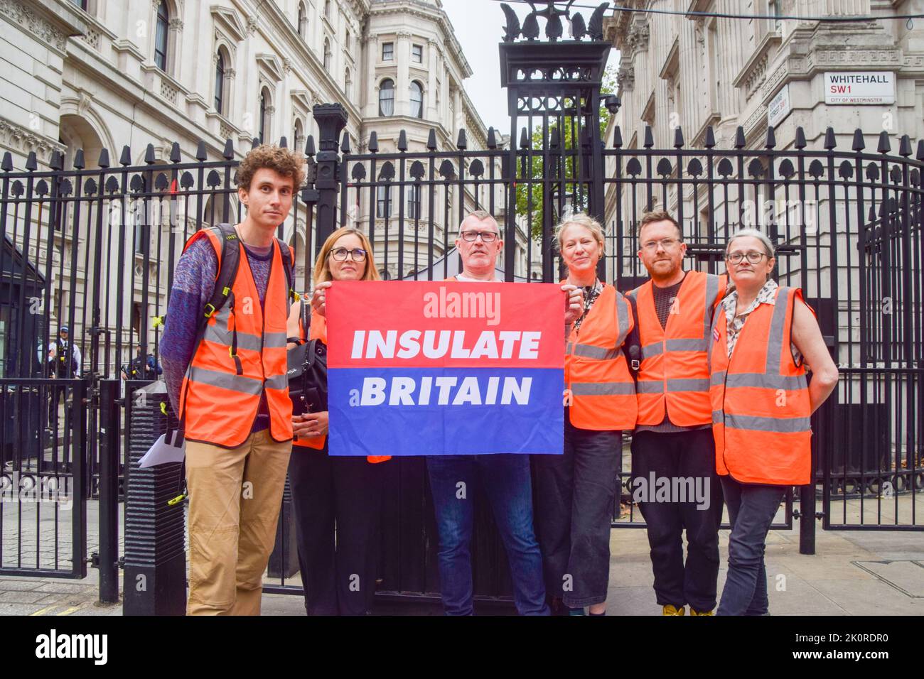 London, UK. 13th Sep, 2022. Members of Insulate Britain gathered ...