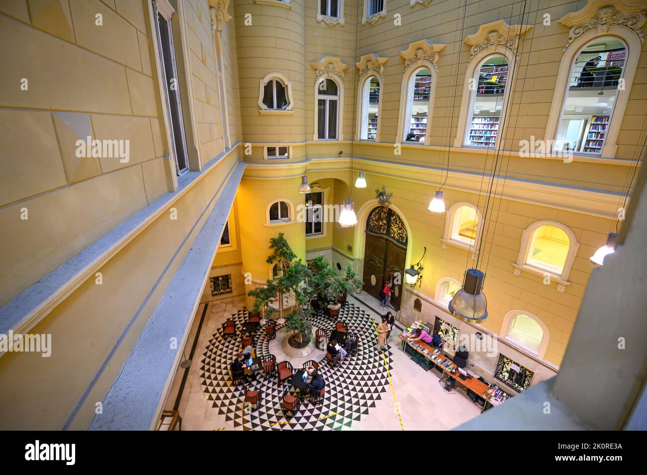 Budapest, Hungary. Beautiful interior of the famous Szabo Ervin Library ...