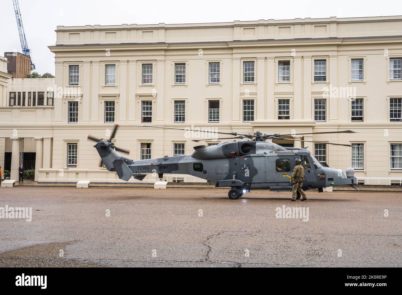 London UK. 13 September 2022. An AgustaWestland AW159 army helicopter ...
