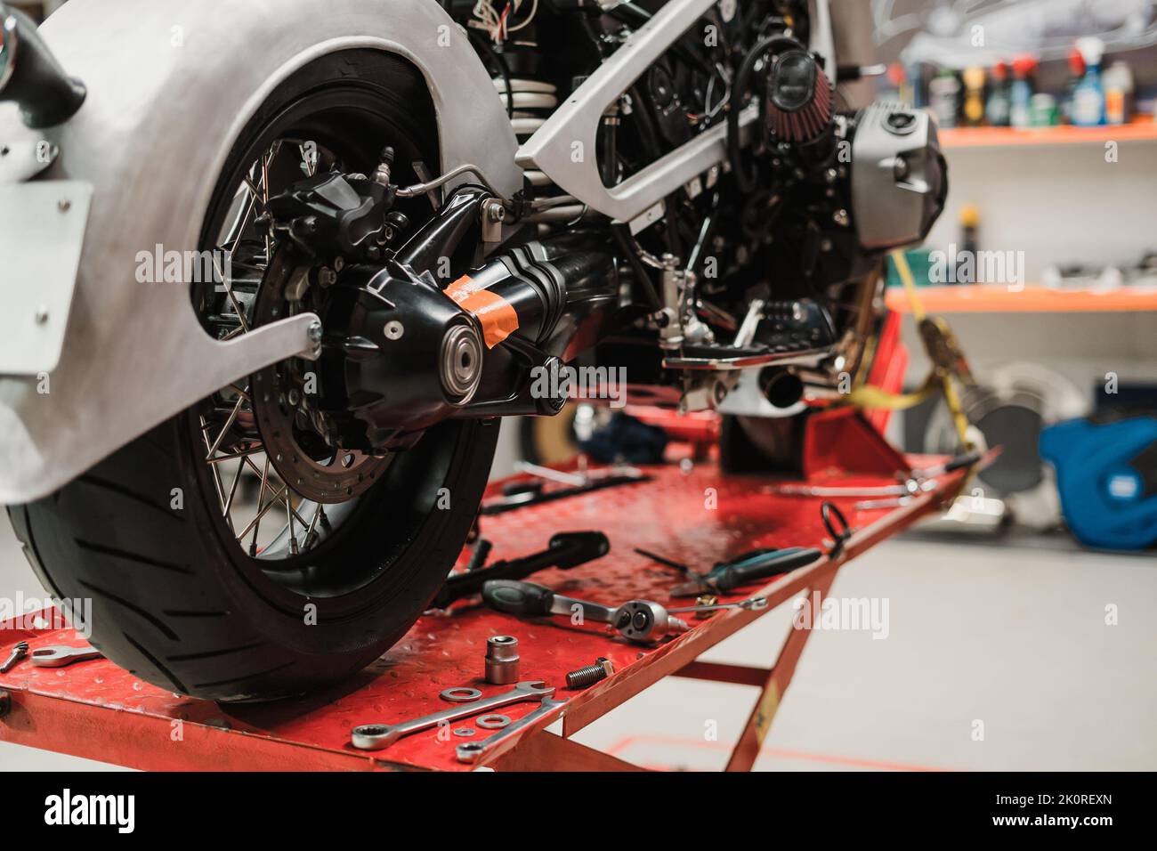 Motorcycle maintenance stand hi-res stock photography and images - Alamy