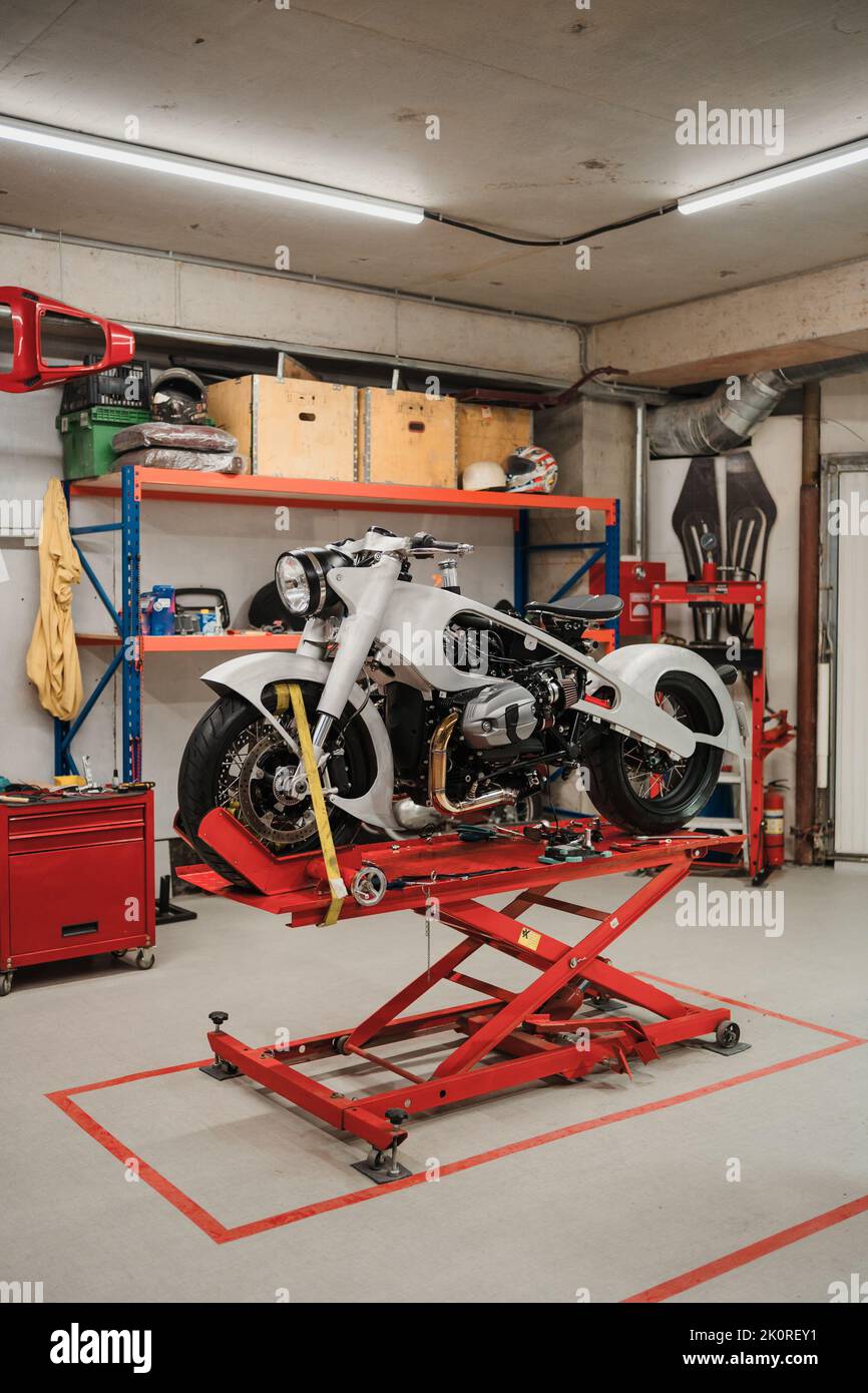 Motorcycle maintenance stand hi-res stock photography and images - Alamy