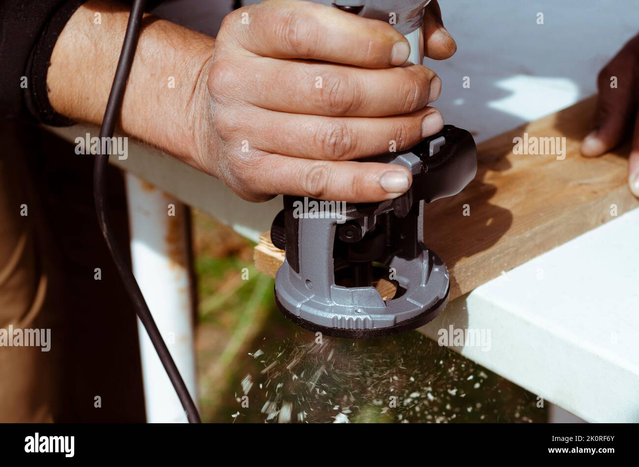 Woodworking shank router bit. Shaping copy milling. Rotating cutting ...