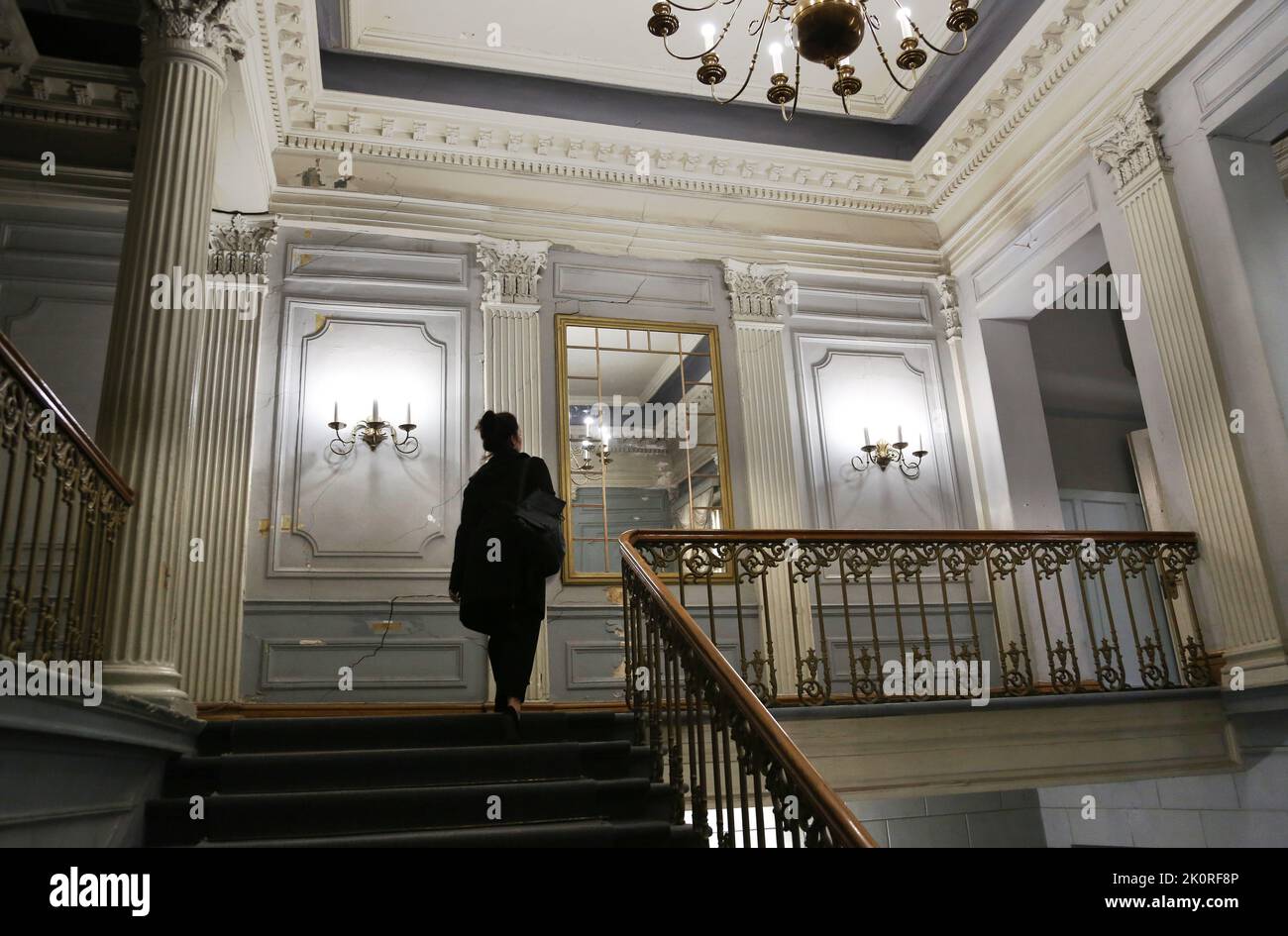 Riga, Latvia. 13th Sep, 2022. Staircase in the Wagner Theater at ...