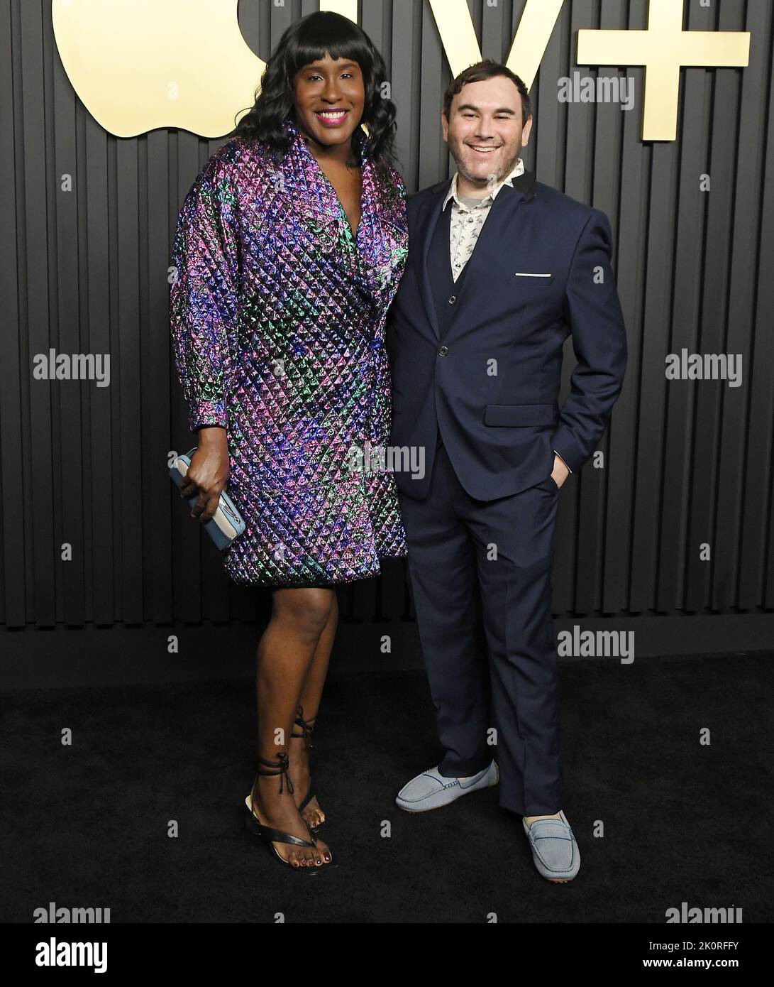 (L-R) Naomi Ekperigin and Andy Beckerman arrives at the Apple TV+ ...