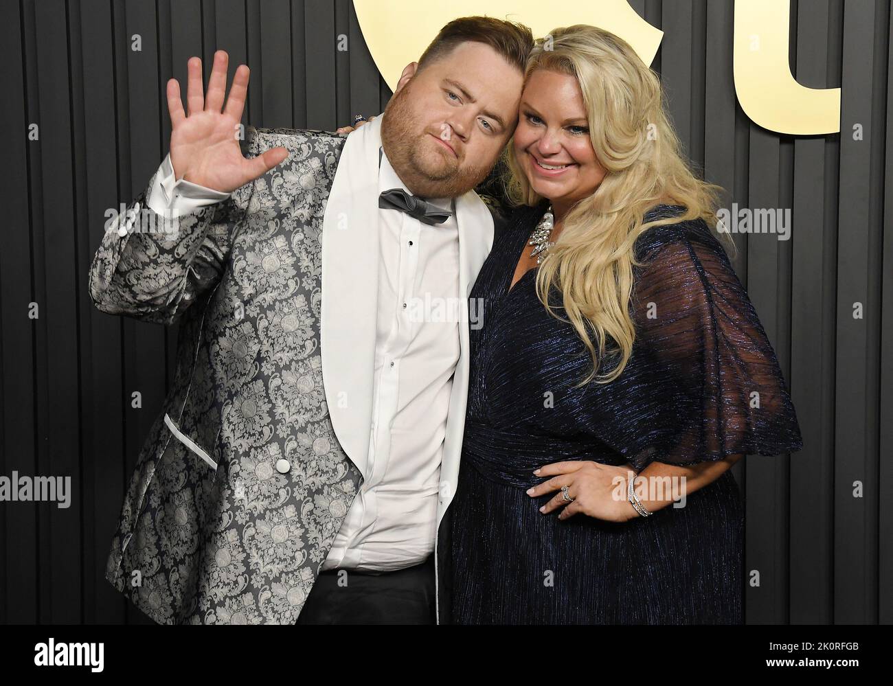 (L-R) Paul Walter Hauser and Wife arrives at the Apple TV+ Primetime ...