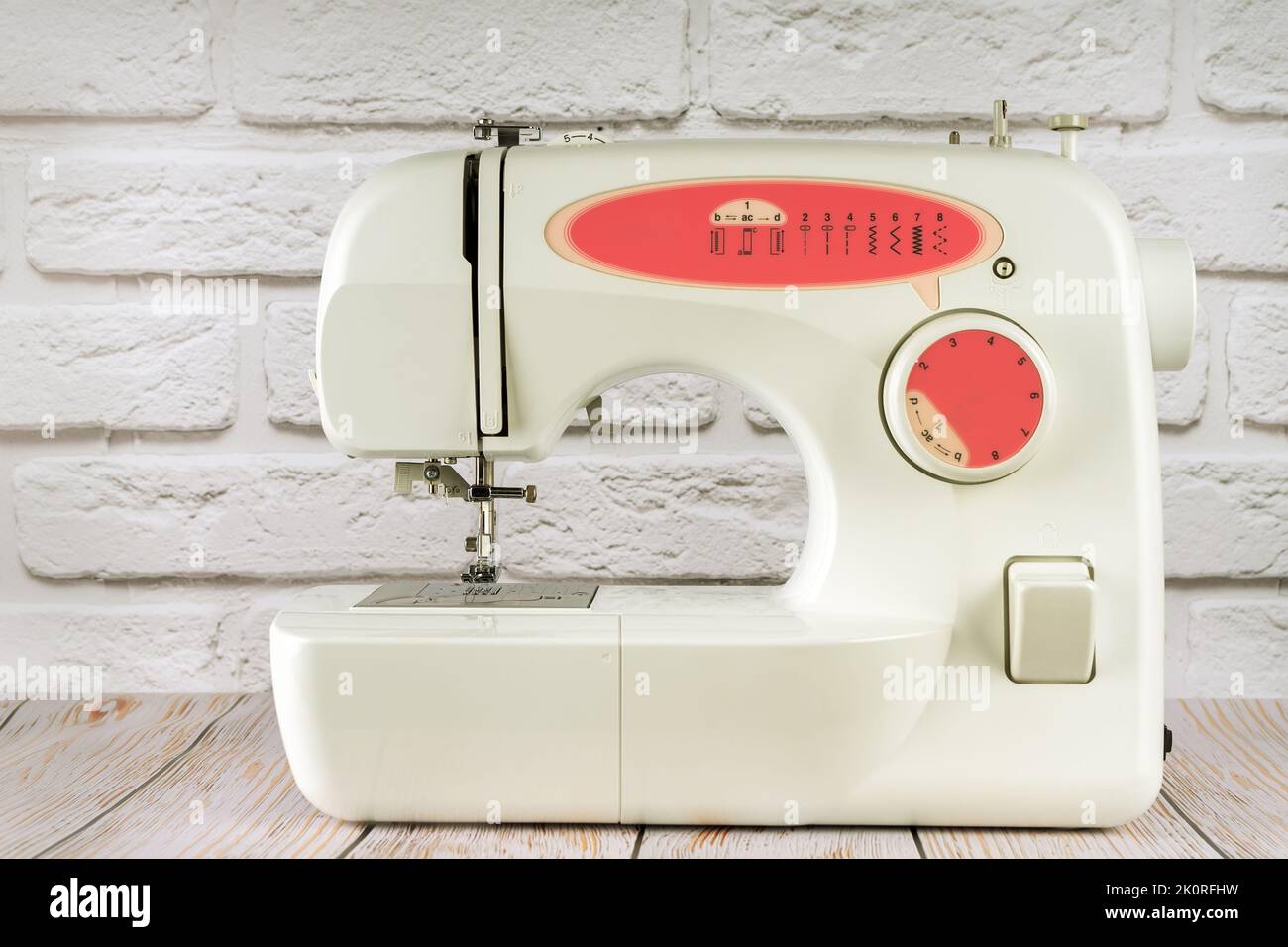 Modern multi operation sewing machine, assortment of different stitches ...