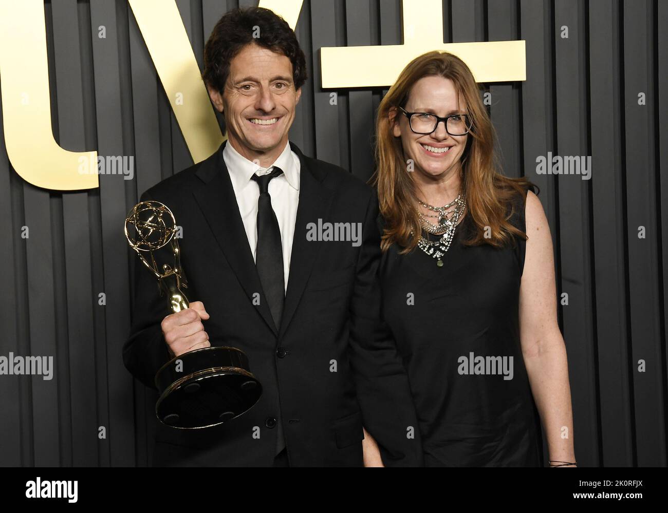 (L-R) Bill Wrubel and Jen Crittenden arrives at the Apple TV+ Primetime ...