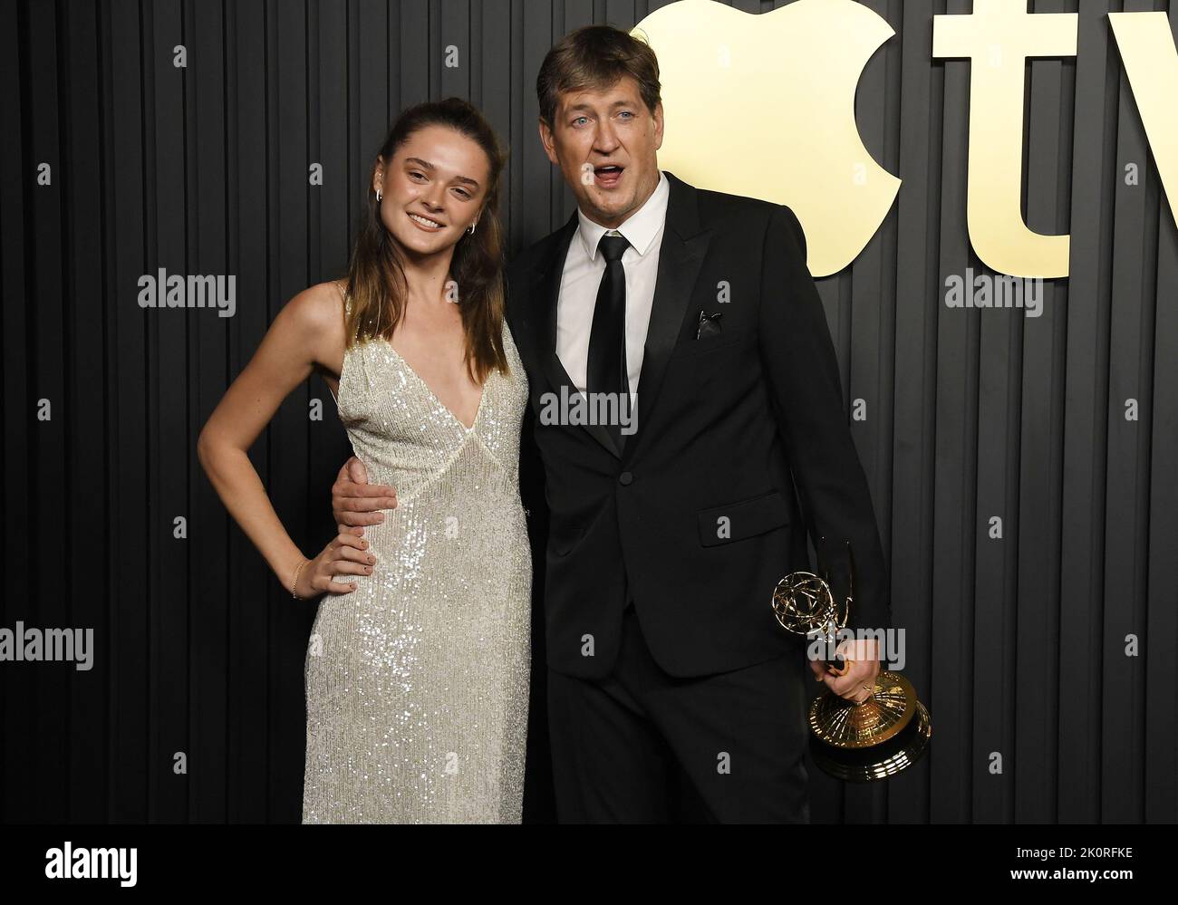 (L-R) Charlotte Lawrence and Bill Lawrence at the Apple TV+ Primetime ...