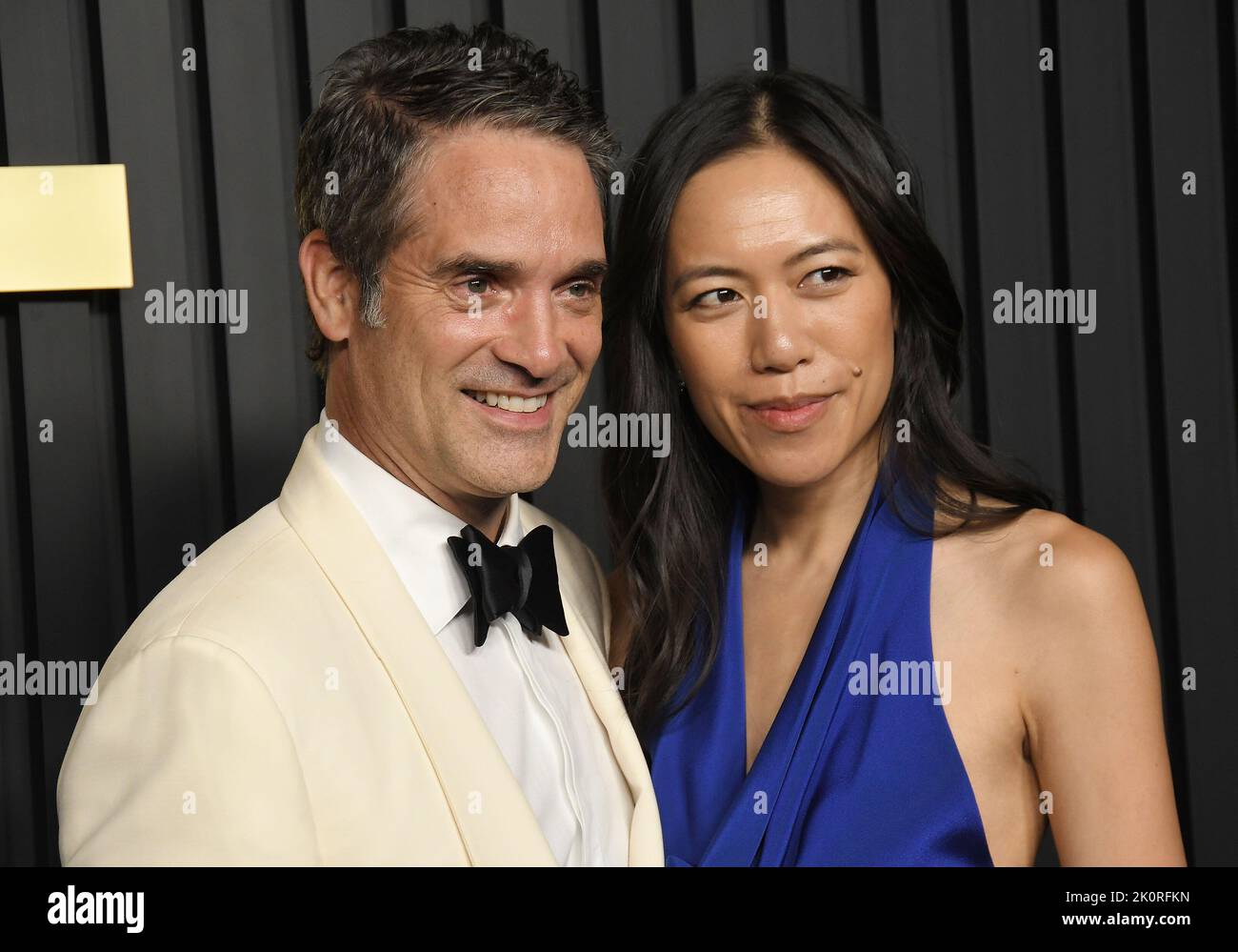 (L-R) Morgan Wandell and Francine Li arrives at the Apple TV+ Primetime ...