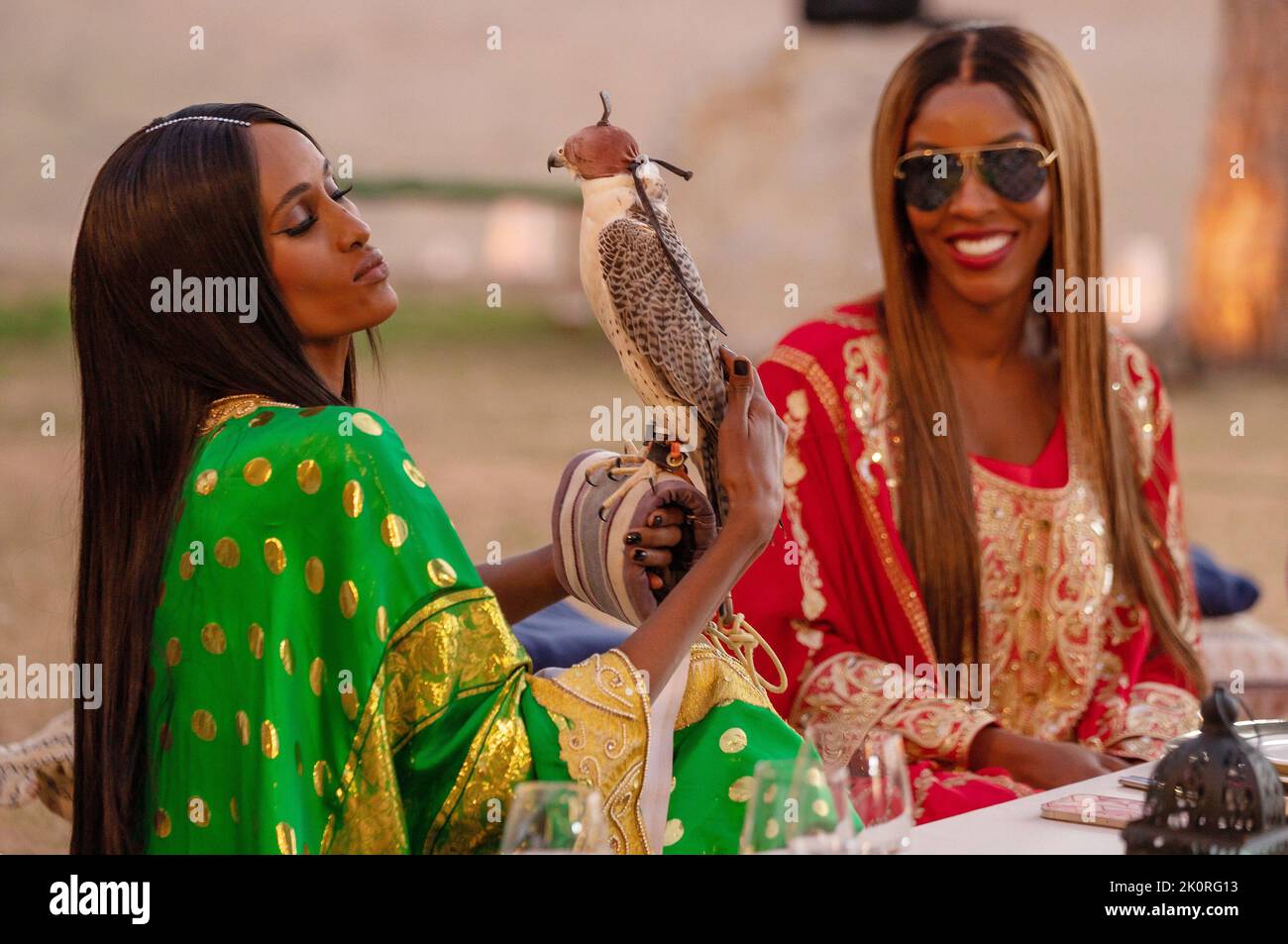 THE REAL HOUSEWIVES OF DUBAI, from left: Chanel Ayan, Caroline Brooks ...