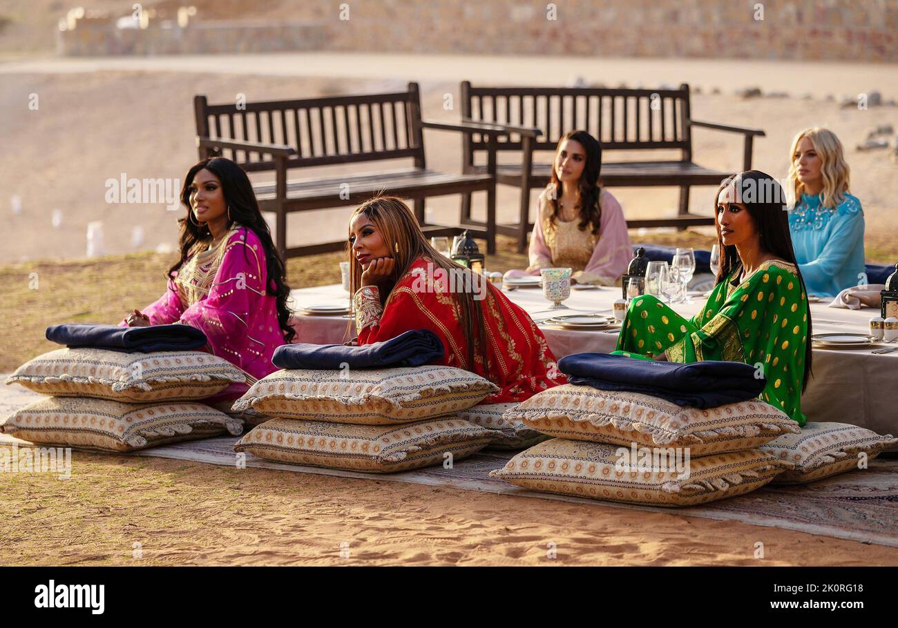 THE REAL HOUSEWIVES OF DUBAI, from left: Lesa Milan, Caroline Brooks ...
