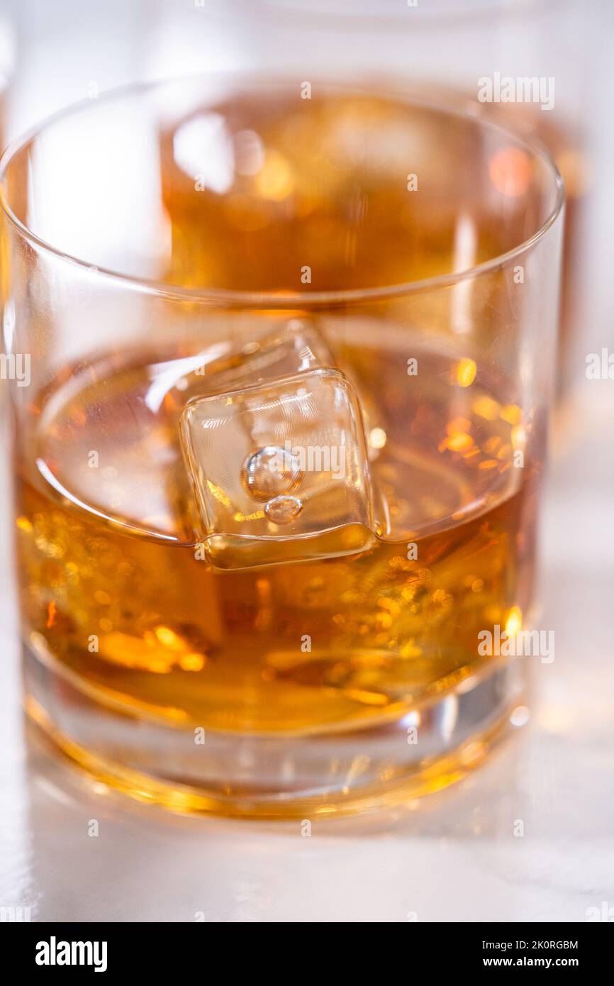 Scotch on the rocks Stock Photo - Alamy