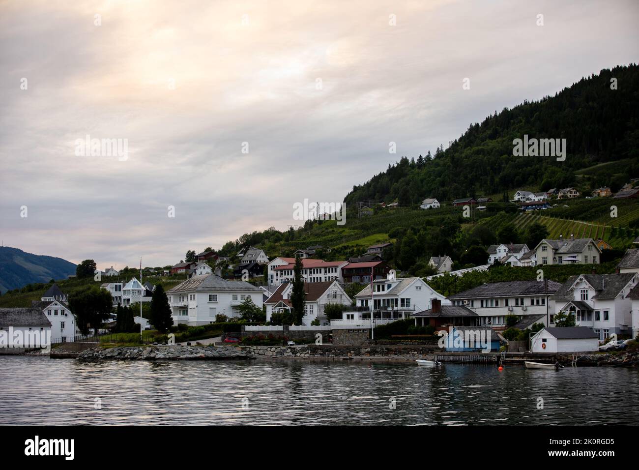 People, children enjoying the amazing views in Norway to fjords ...