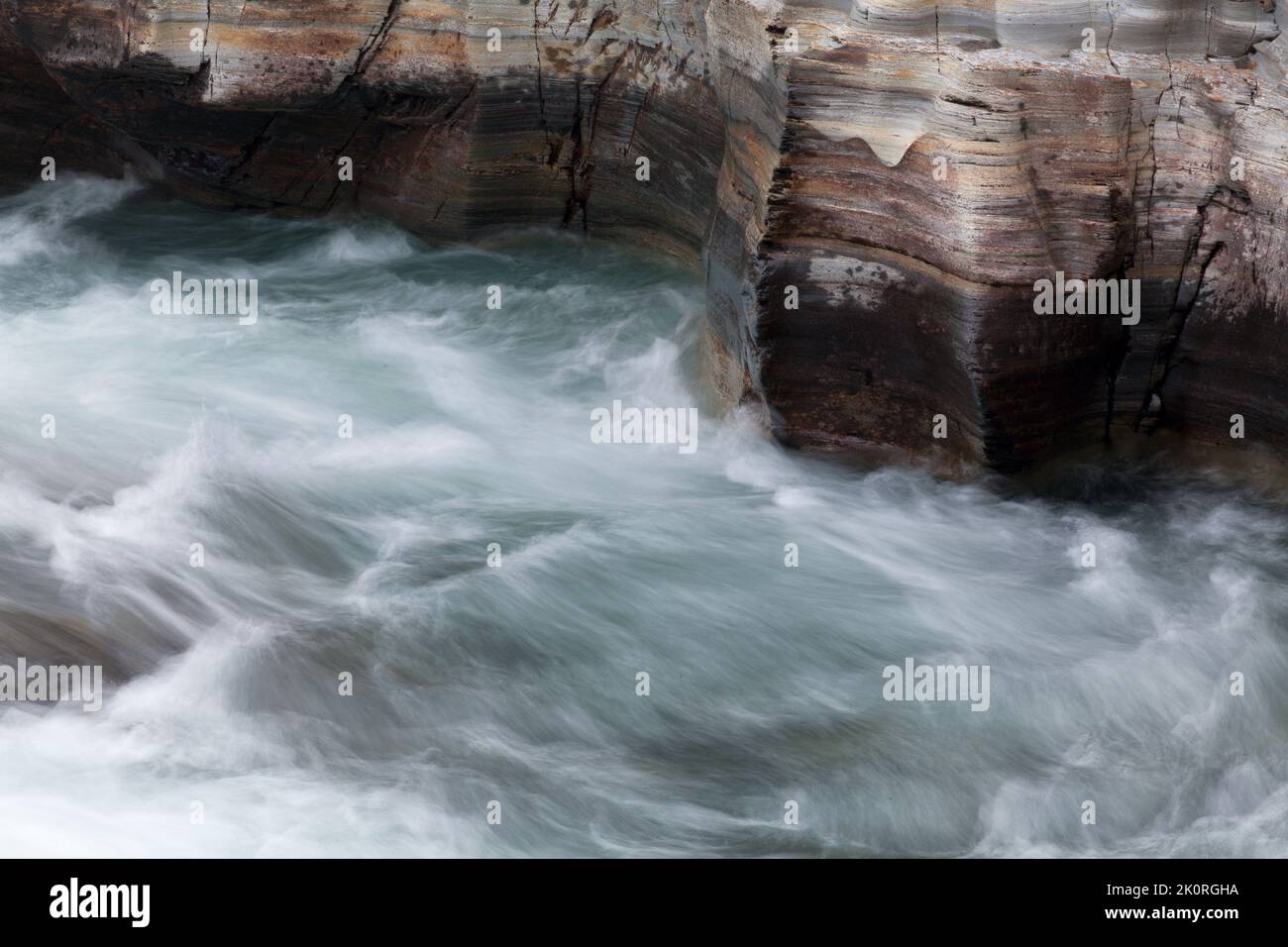 Powerful rivers and rapids in the wilderness. Canyon with rocks, cliffs ...