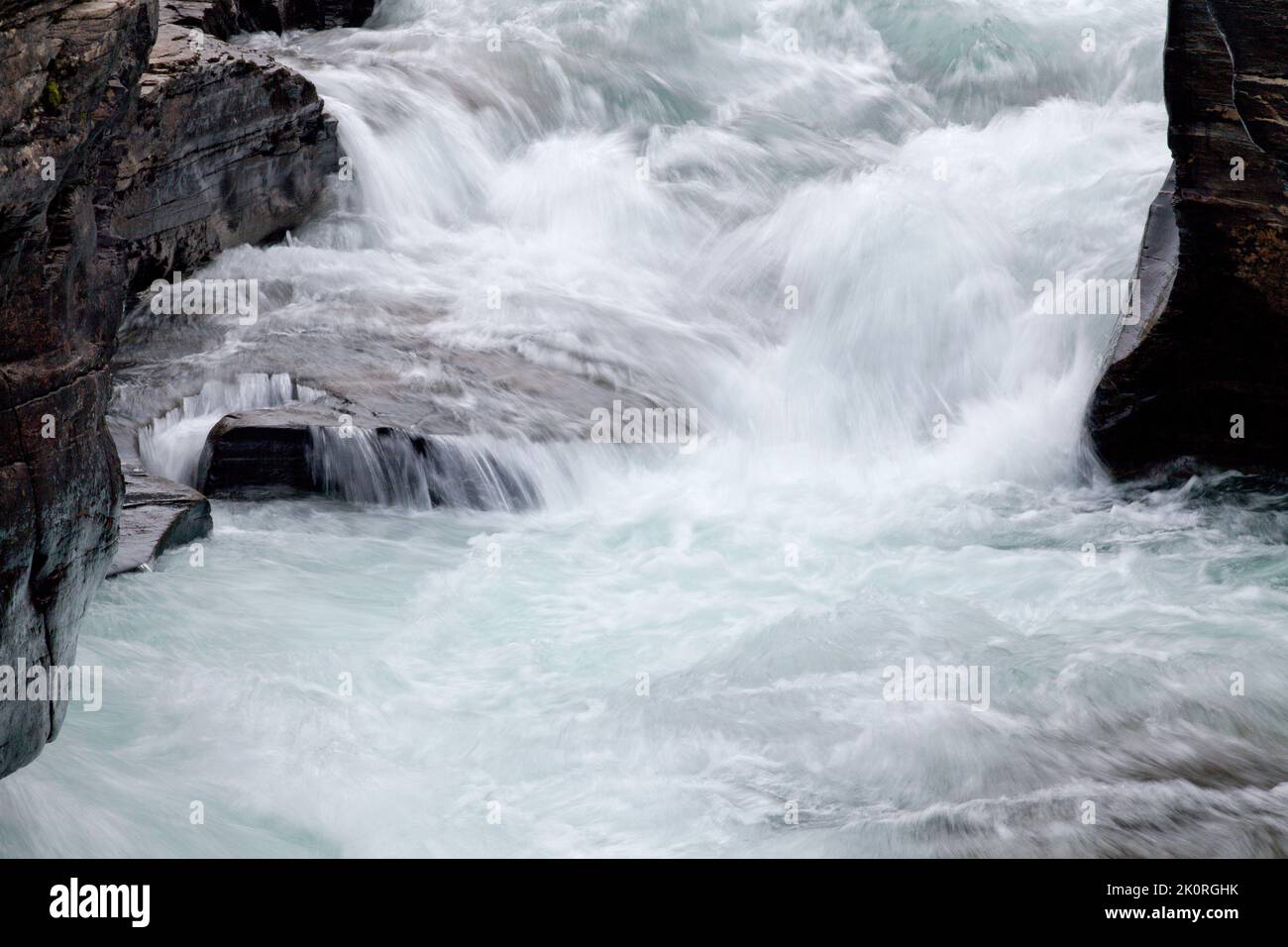 Powerful rivers and rapids in the wilderness. Canyon with rocks, cliffs, and water in motion ...