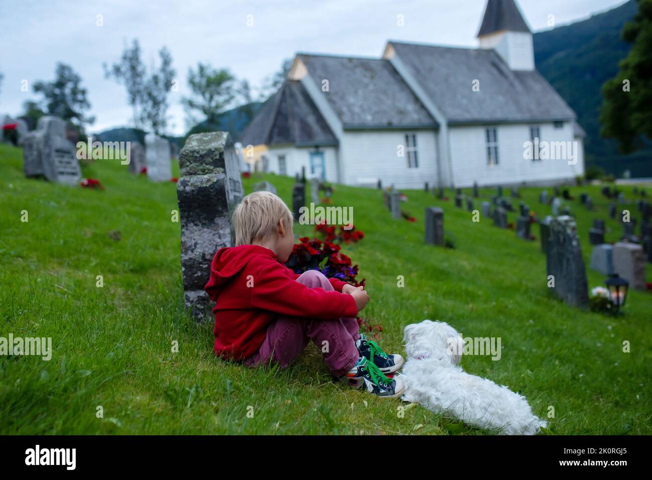 People, children enjoying the amazing views in Norway to fjords ...