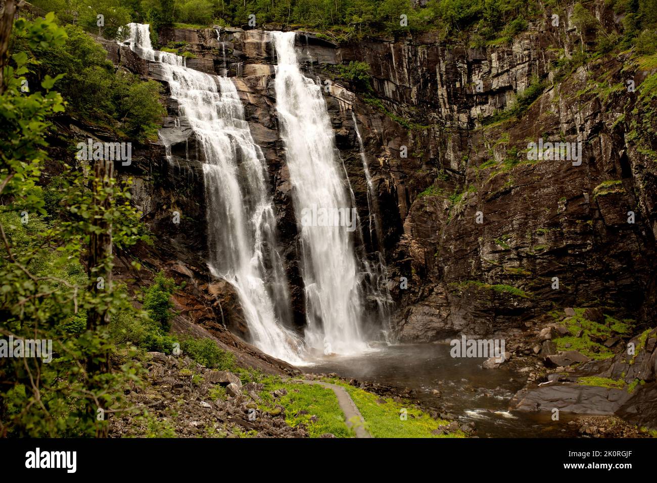 People, children enjoying the amazing views in Norway to fjords ...