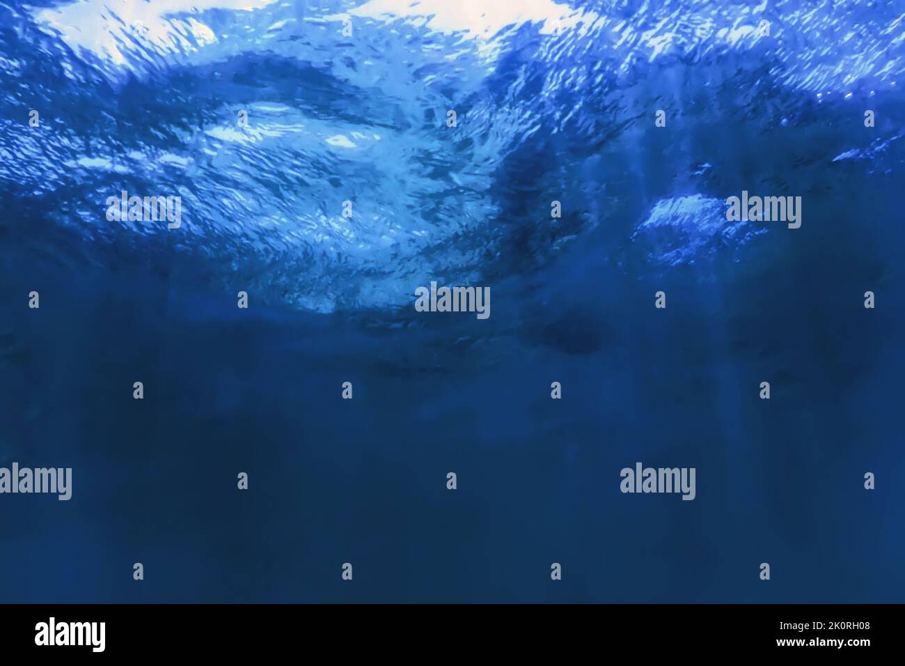 Underwater view of the sea surface, Underwater background Stock Photo ...