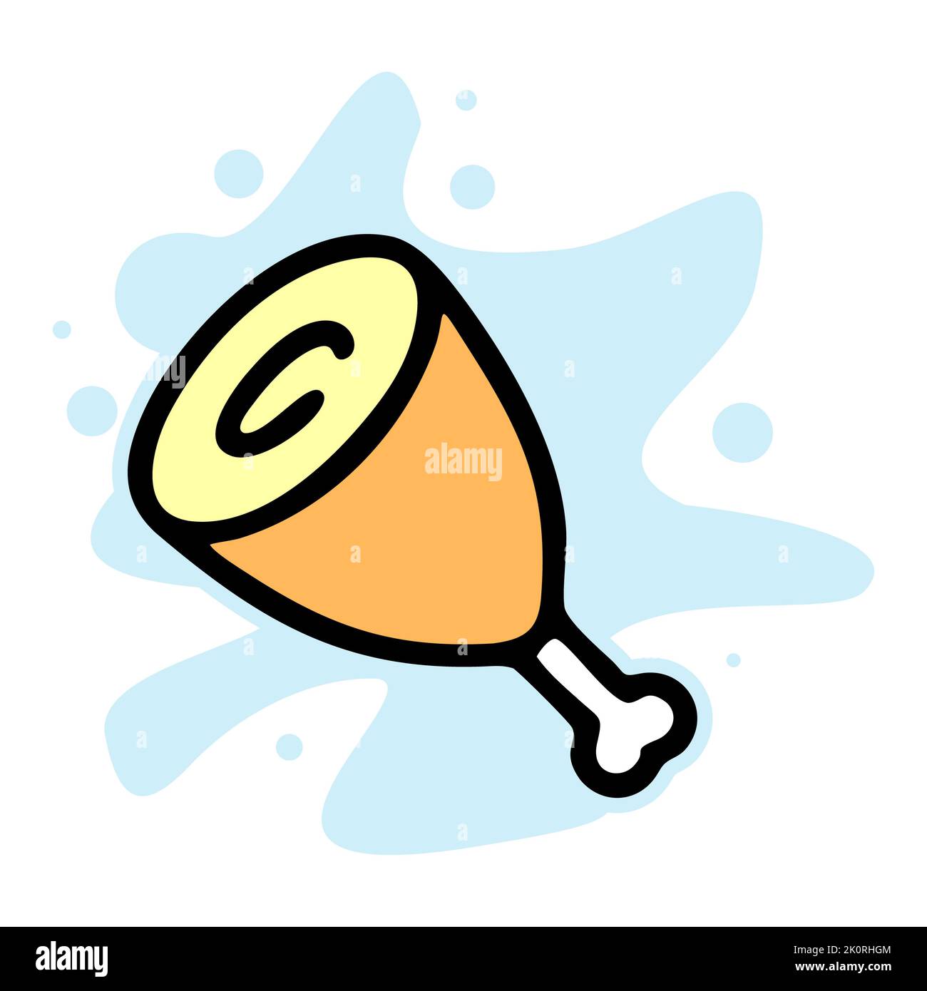 Pork meat leg icon. Outline pork meat leg vector icon for web design ...