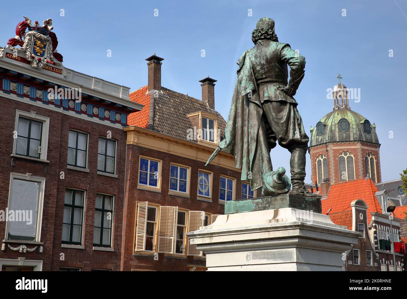 Close-up on the statue of Jan Pieterszoon Coen (1587, 1629), historic ...