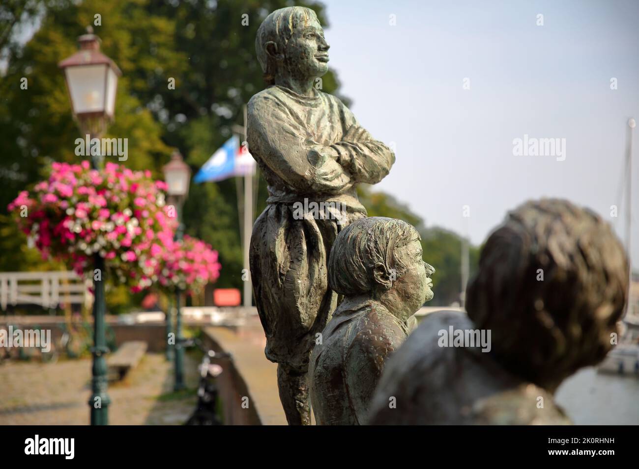 HOORN, NETHERLANDS - SEPTEMBER 4, 2022: Statues at the harbor ...