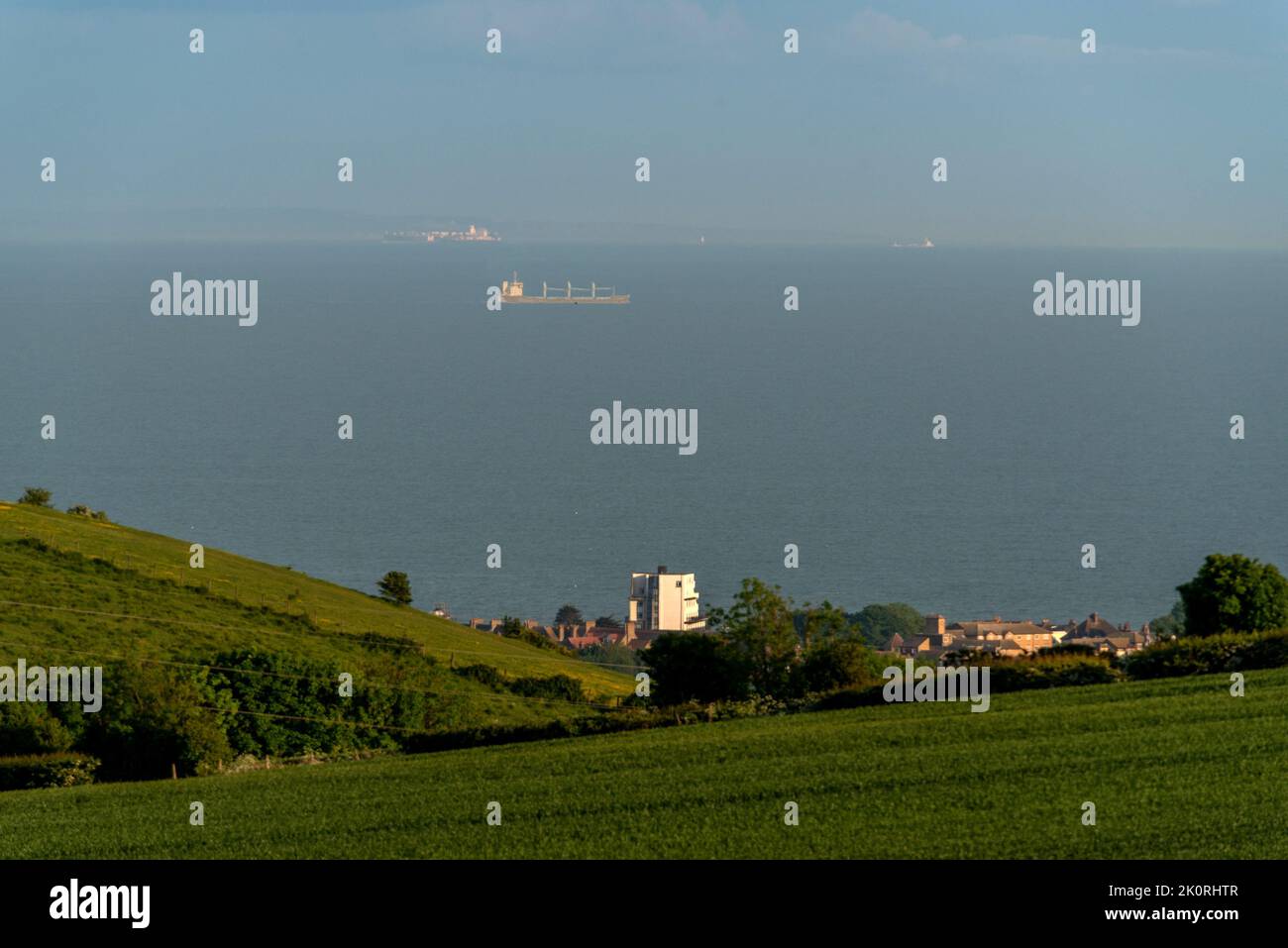 Dover, May 23rd 2014: The view across the English Channel from England ...