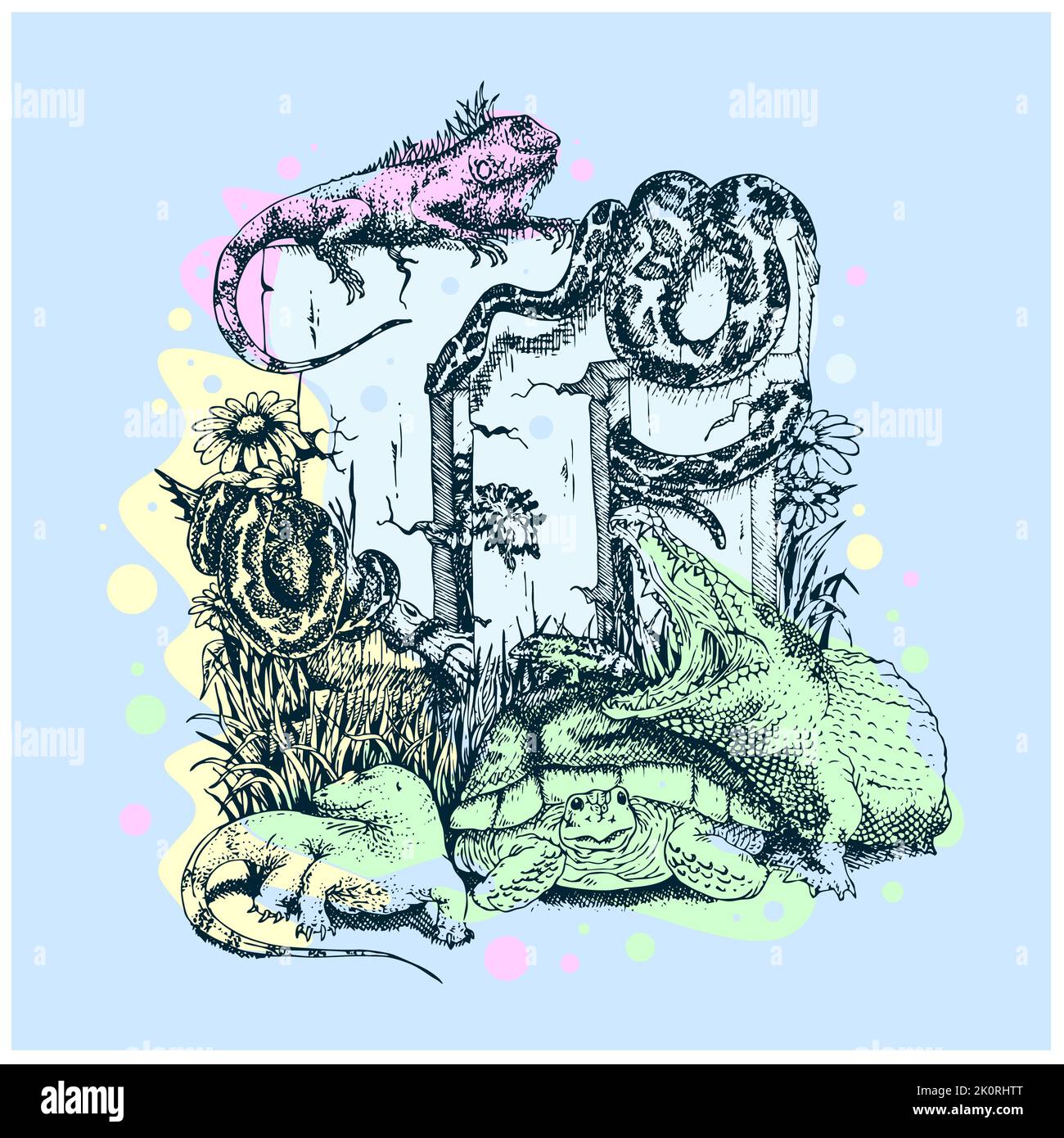 Vector forest animals set. Home for wild animal. Flat animals ...