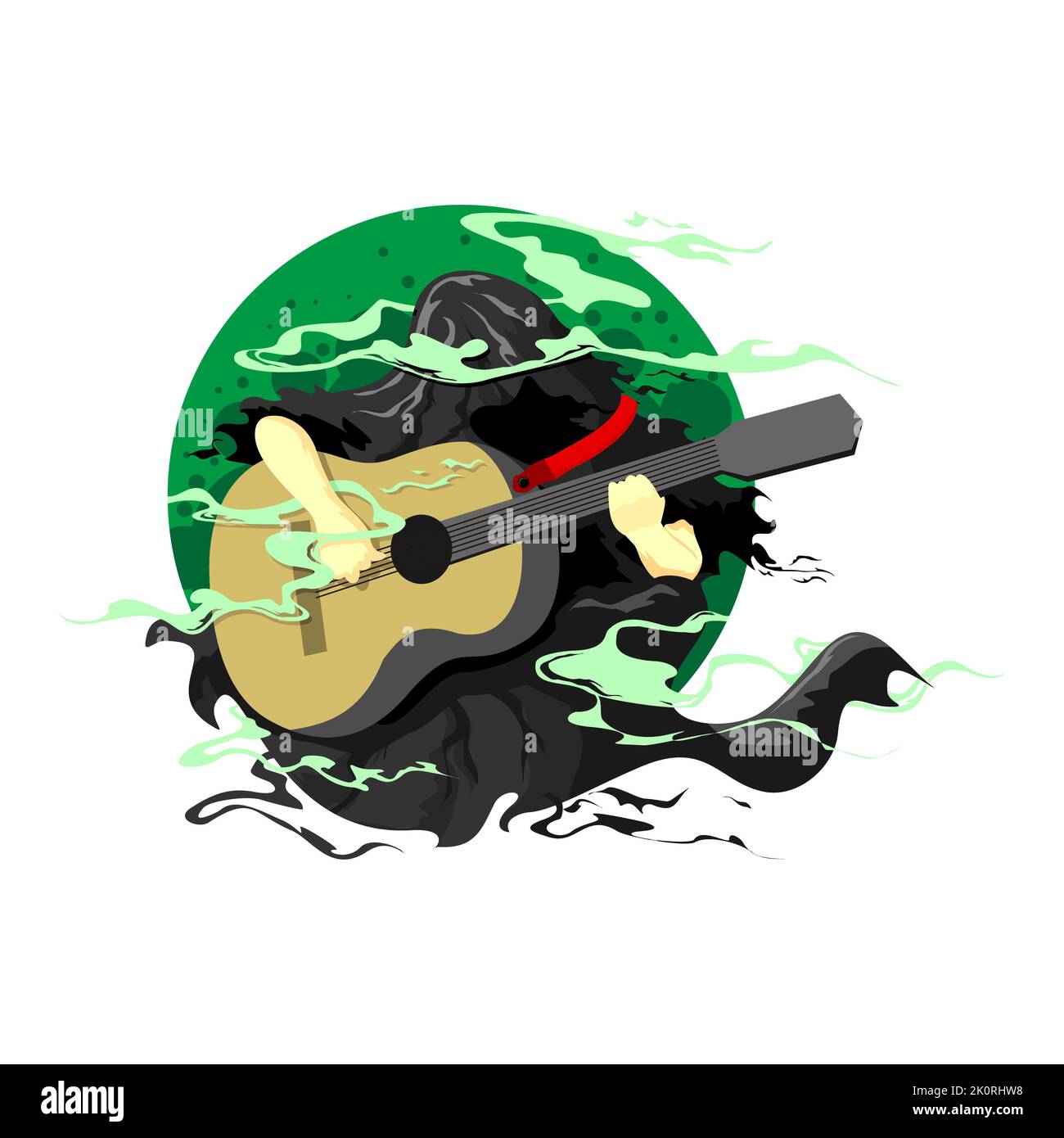 Vector illustration of heavy metal guitar player, illustration vector ...