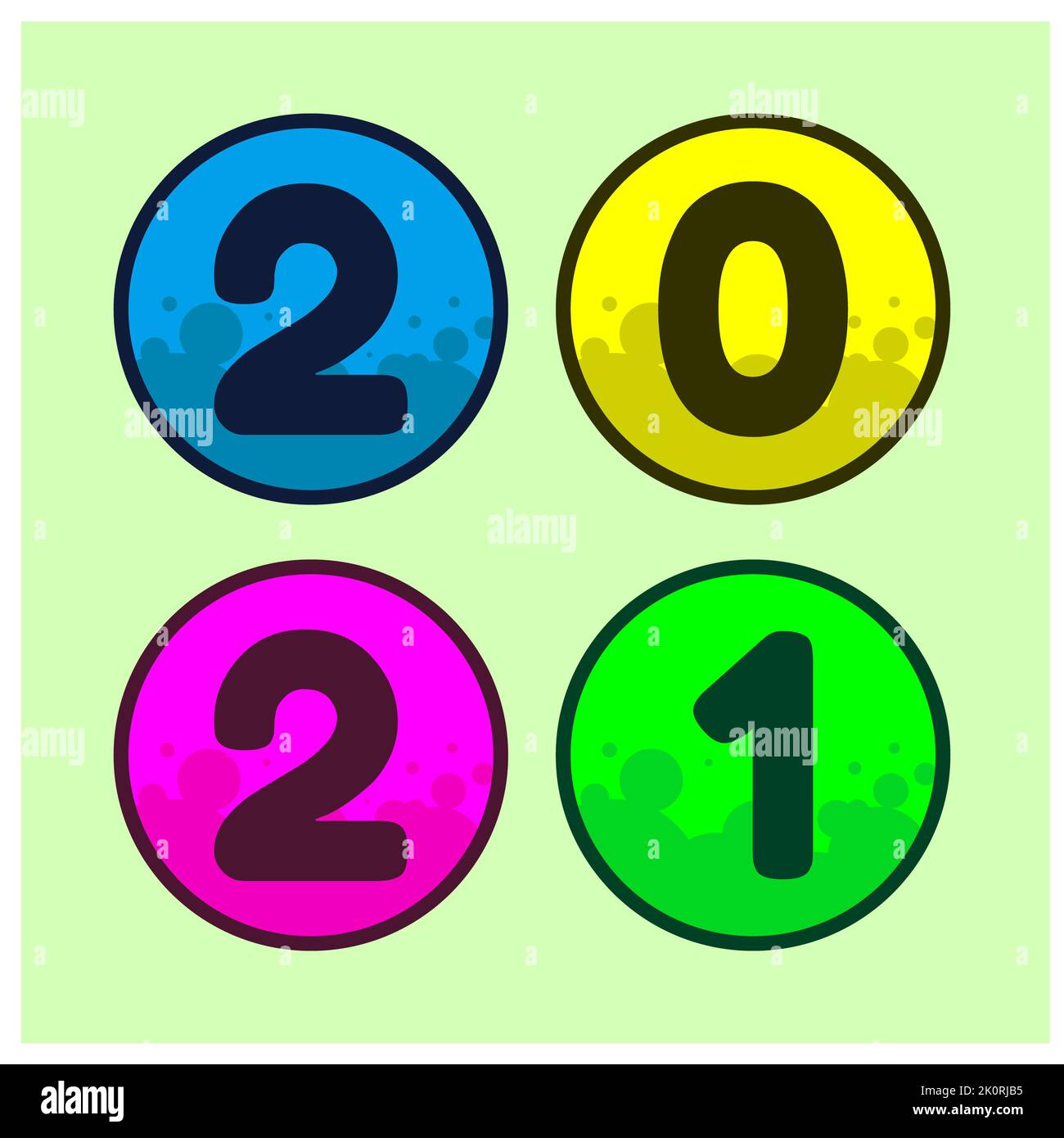 New Year 2021. Happy new year 2021 vector. Number 2021 in the modern ...