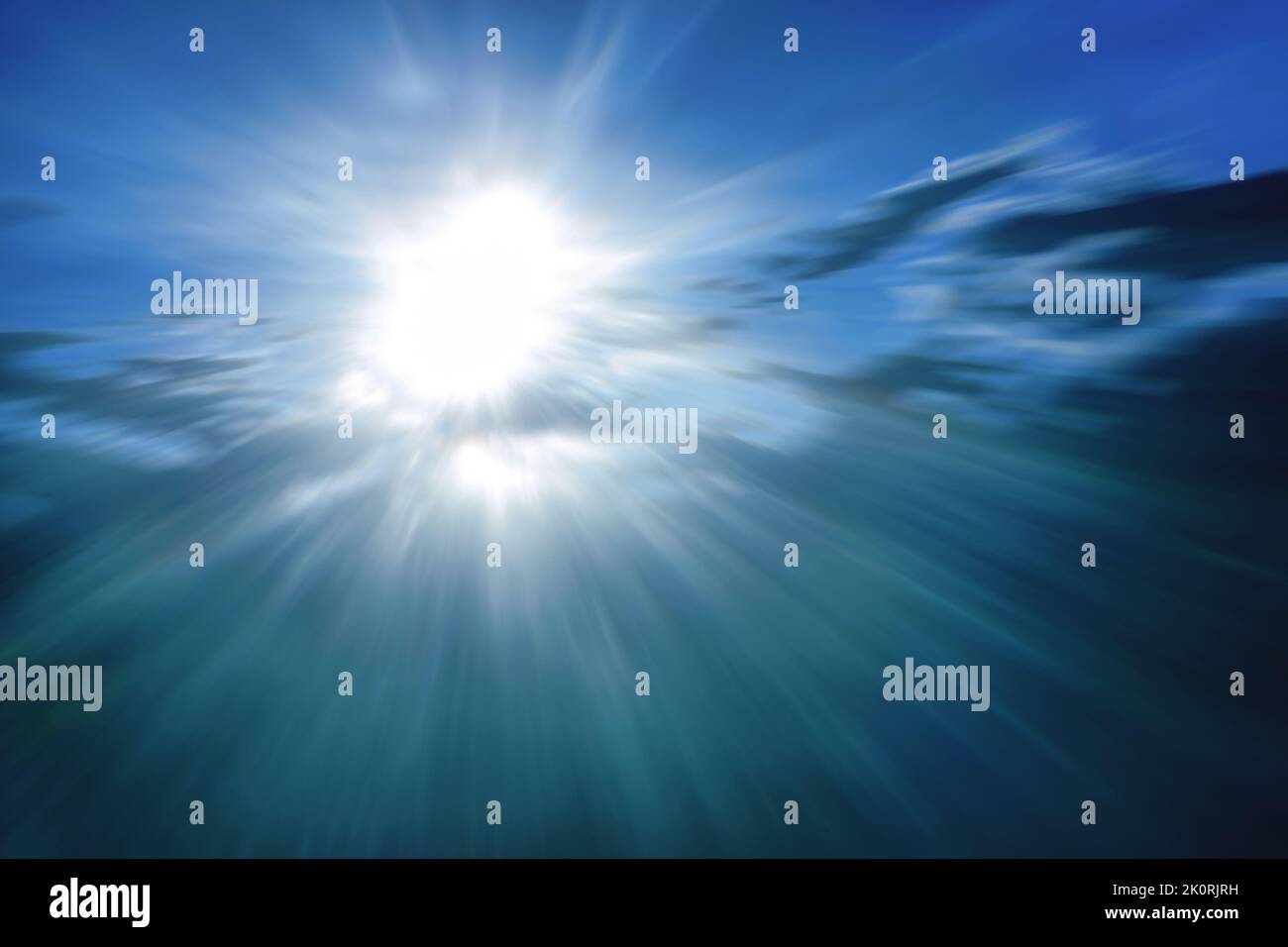 Underwater Sunlight Through Water Surface, Underwater Background Stock ...