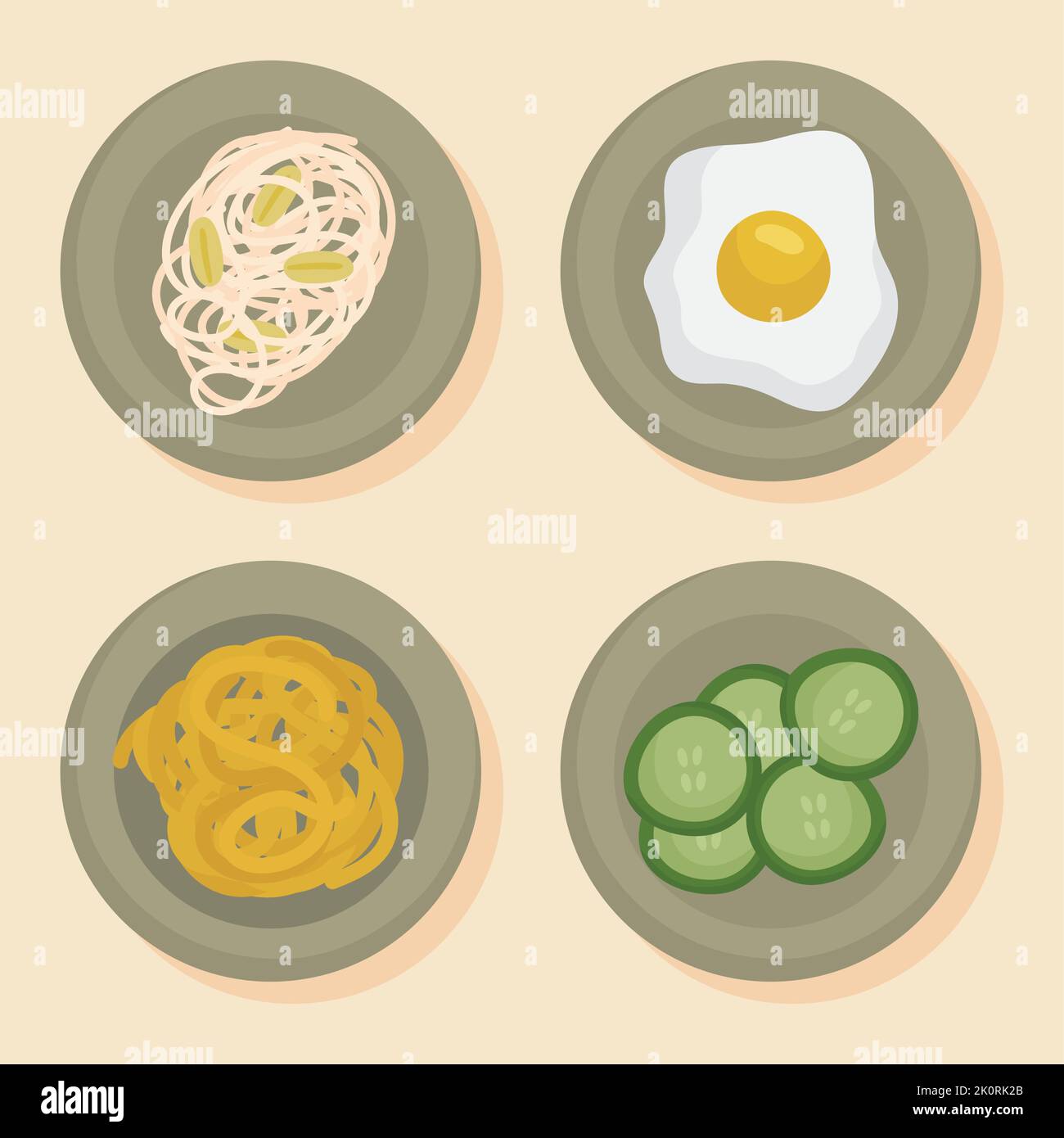 korean food icon set Stock Vector Image & Art - Alamy