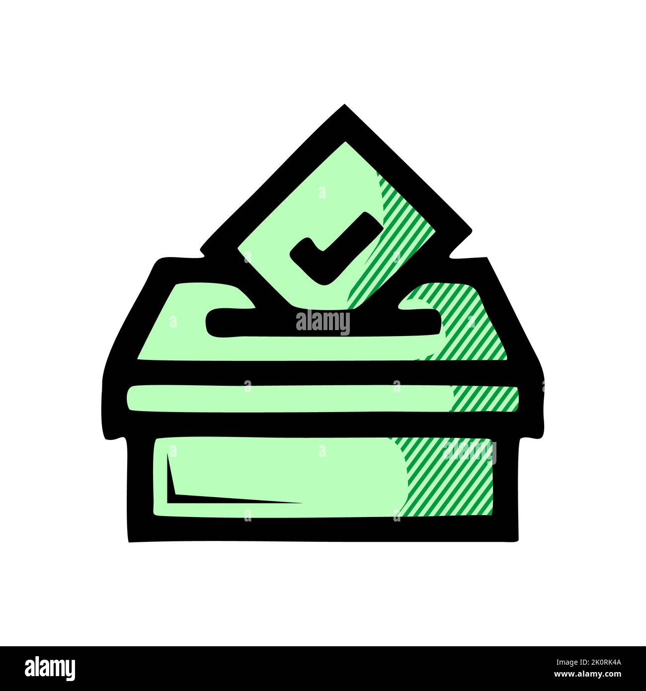 voting box icon isolated on white background from voting elections ...