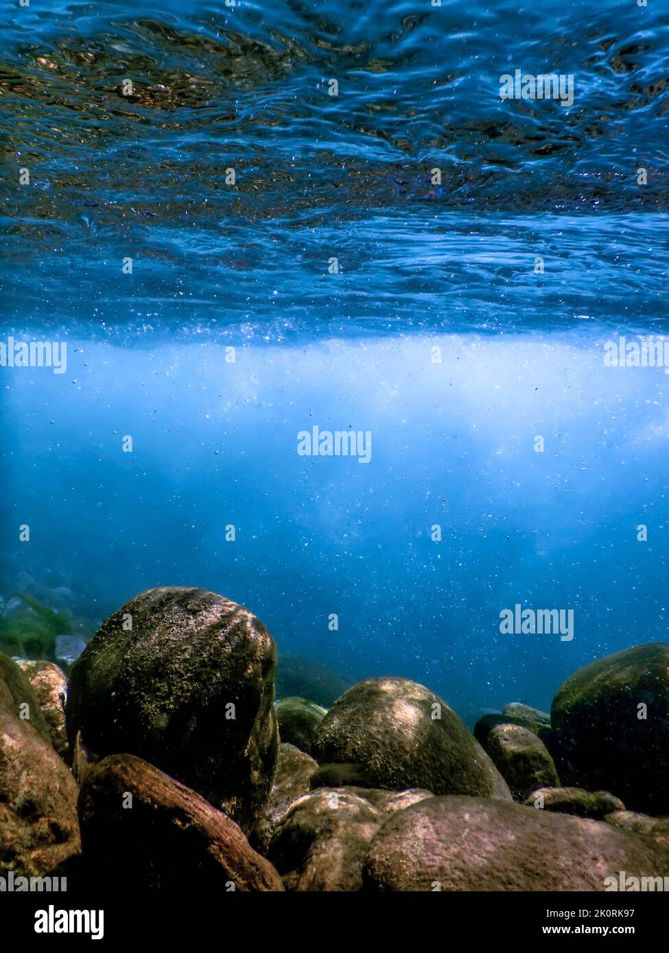 Rocks and Pebbles, pebbles below water surface Stock Photo - Alamy