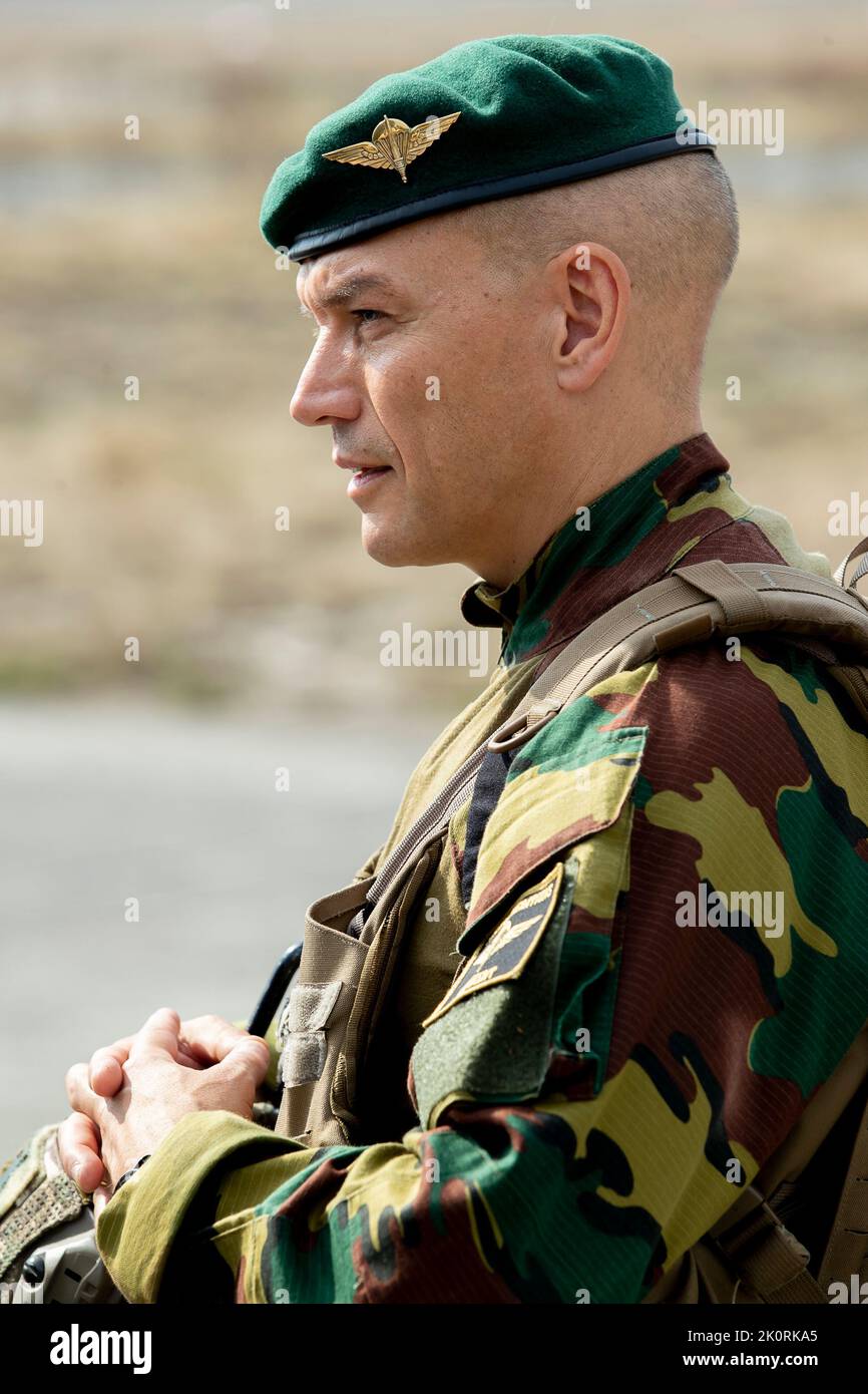 Colonel Frederic Linotte pictured during a press briefing on Storm Tide ...