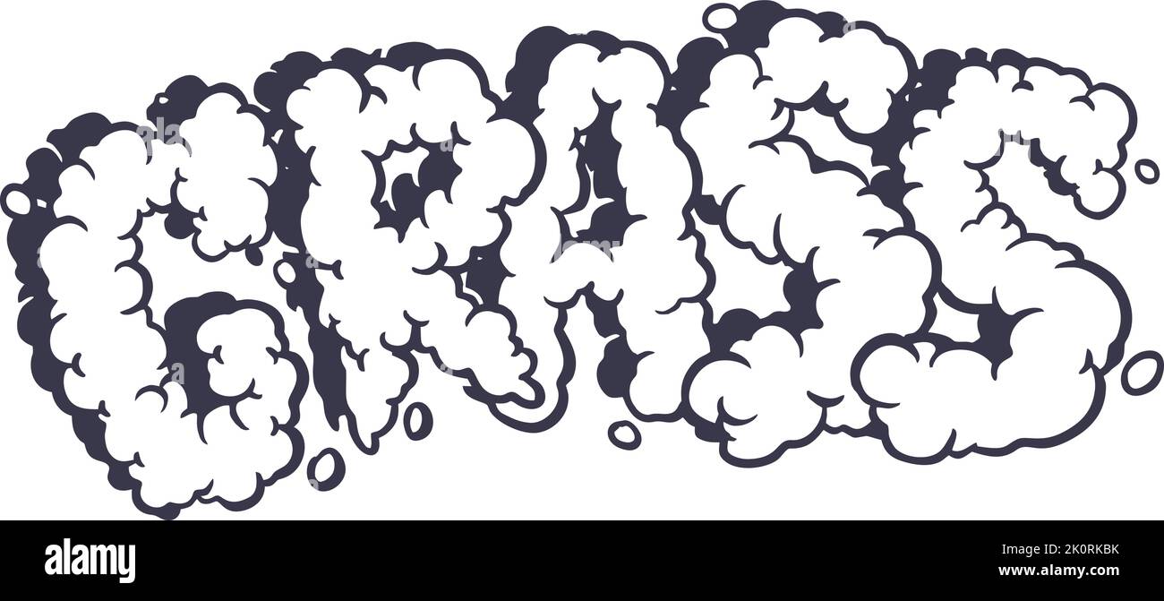 Silhouette grass lettering words with smoke effect vector illustrations ...