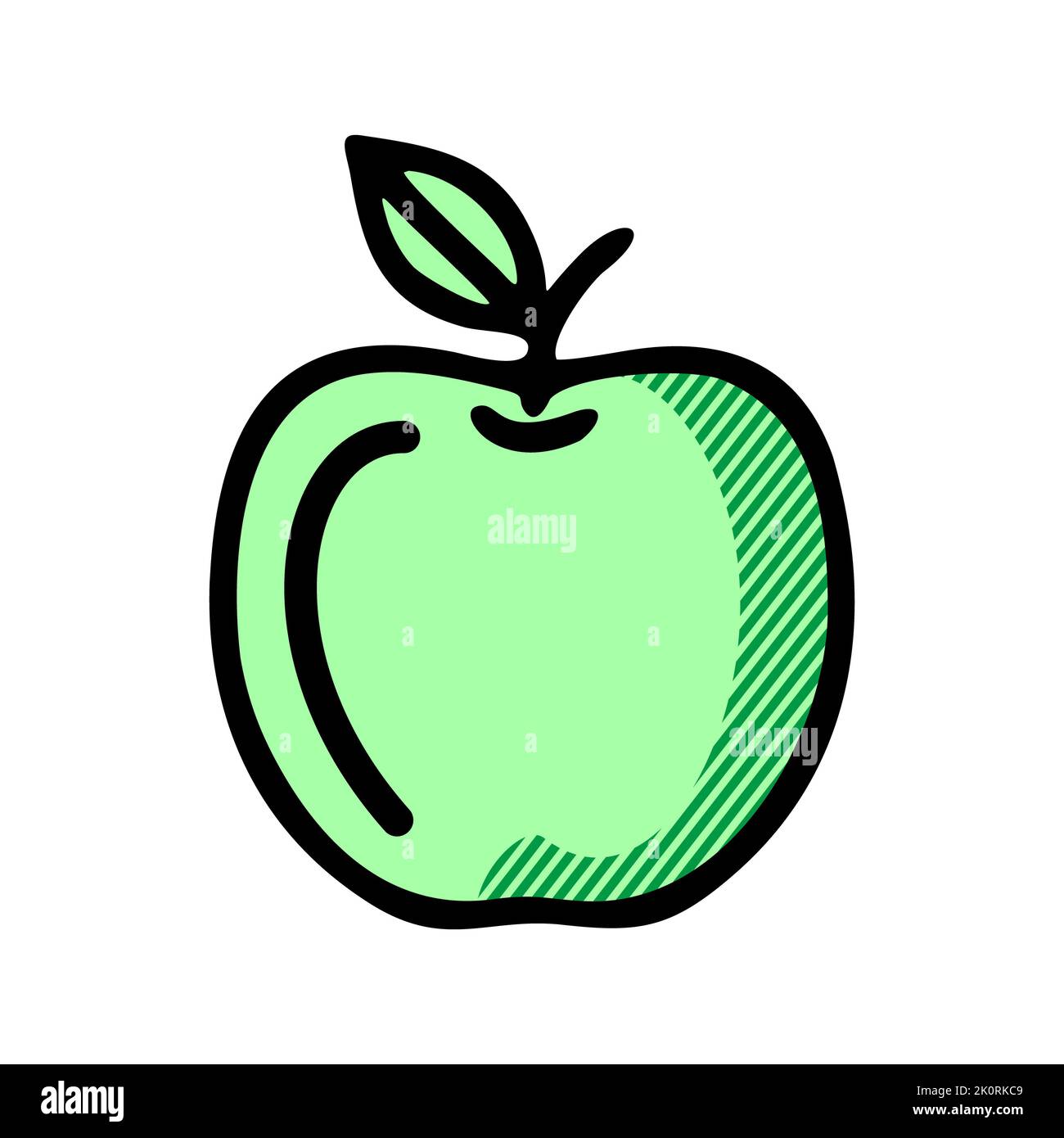 apple icon isolated on white background from gastronomy collection ...